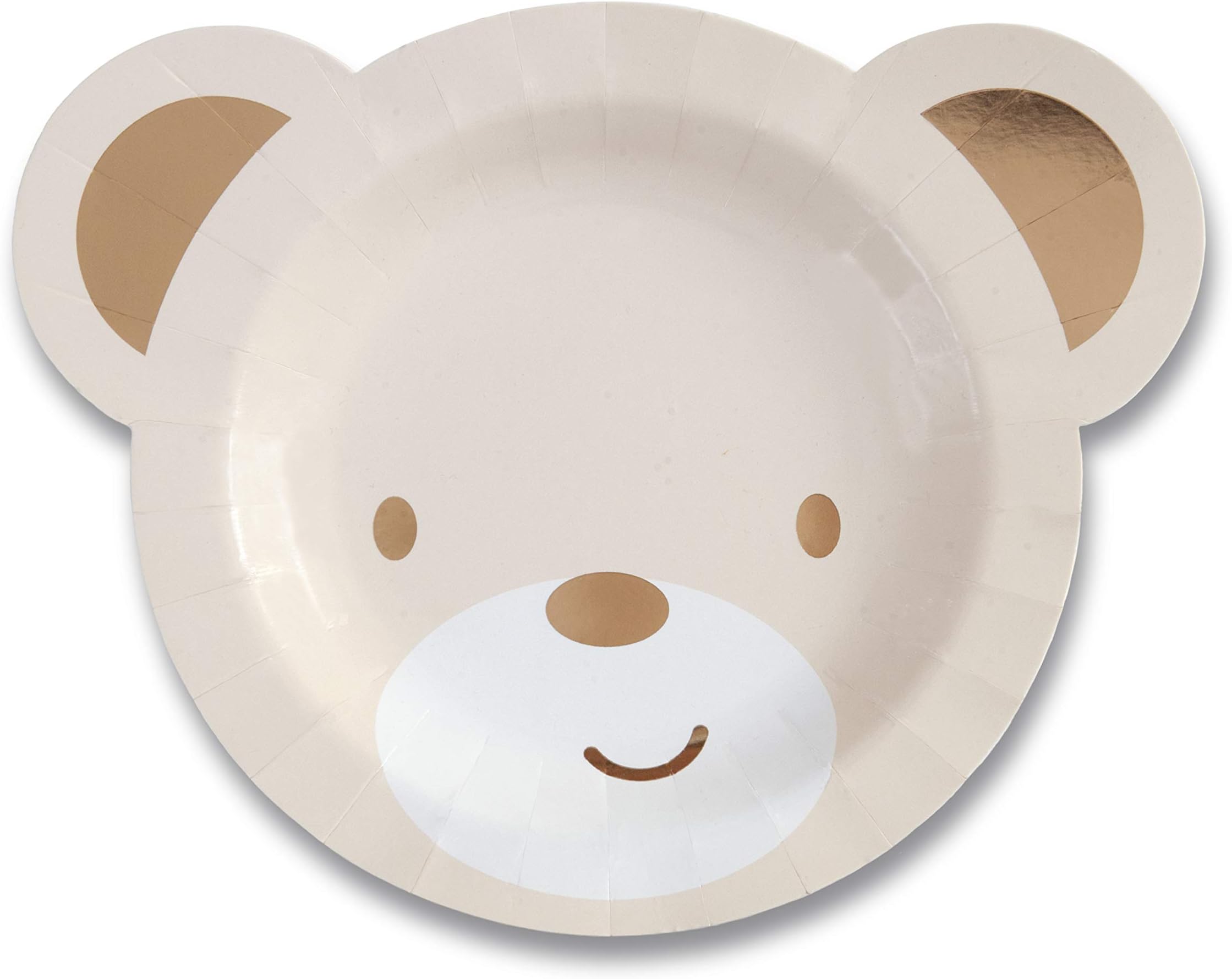Amazon.com: Hatton Gate Teddy Bear Shaped Paper Party Plates 8 Plates ...