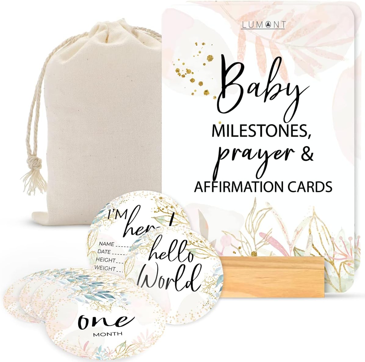 Amazon.com : Lumont Pregnancy Must Haves – Baby Milestone & Prayer ...