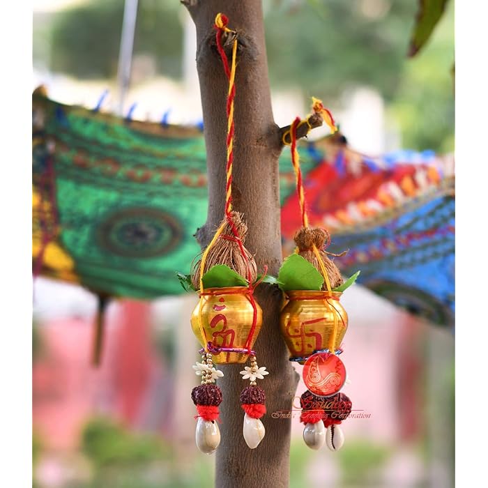 Buy Saudeep India Hanging Decorative Wall Kalash, for Vastu, Good Luck ...