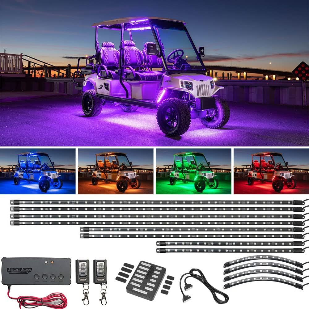 Amazon.com: LEDGlow 12pc Million Color LED Electric 6-Seater Limo Golf ...