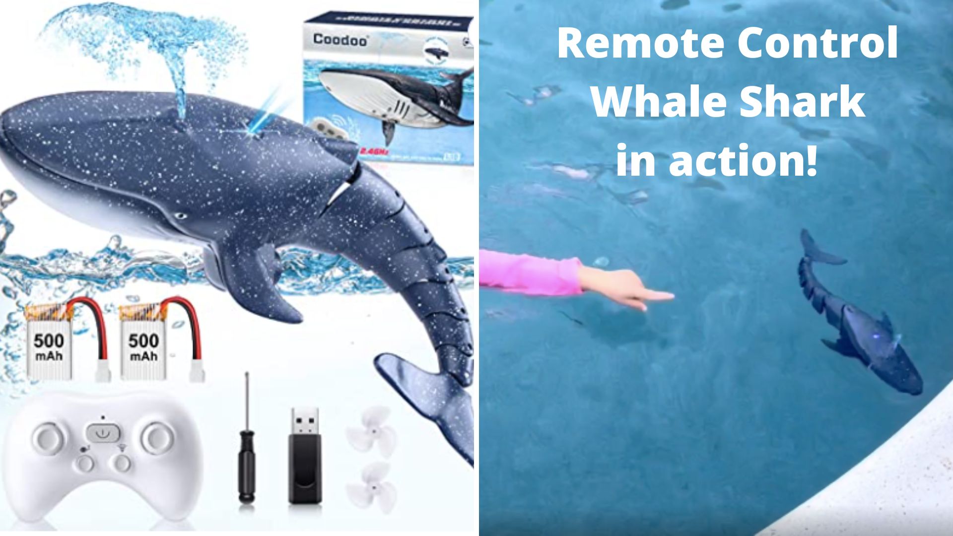 Watch Super fun Remote Control Whale Shark! Interactive Pool toy! on ...