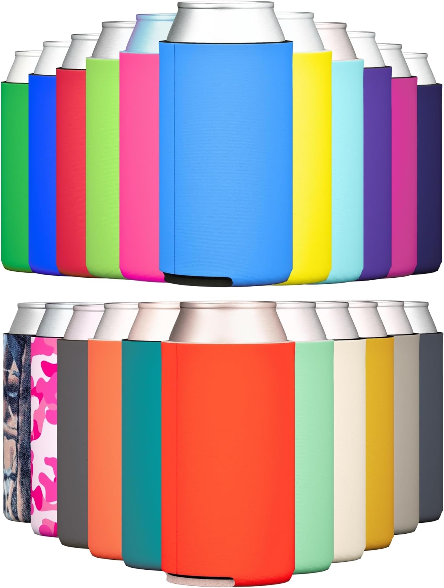 Amazon.com: 150 Pack Slim Can Cooler Sleeves Blank Reusable Neoprene ...