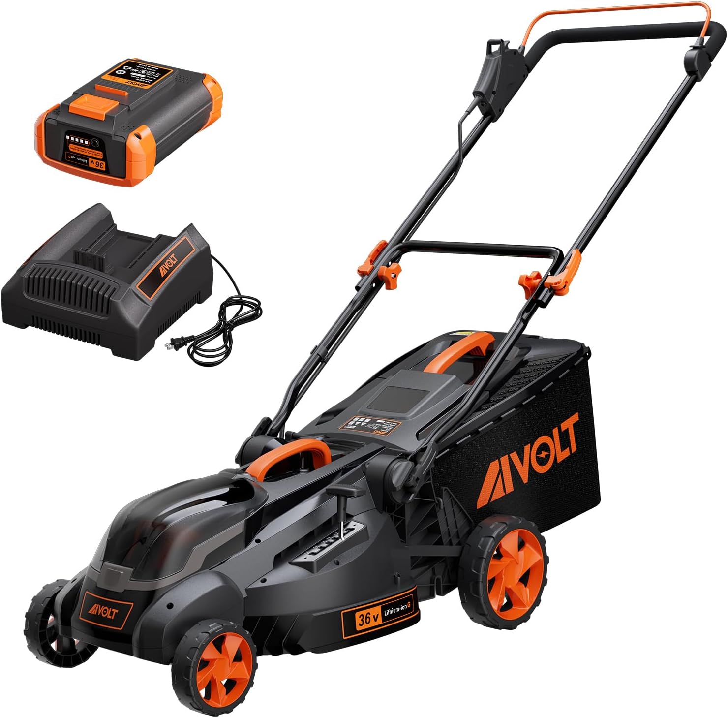 Amazon.com: BLACK+DECKER Electric Lawn Mower with Bike Handle, 15-Inch ...