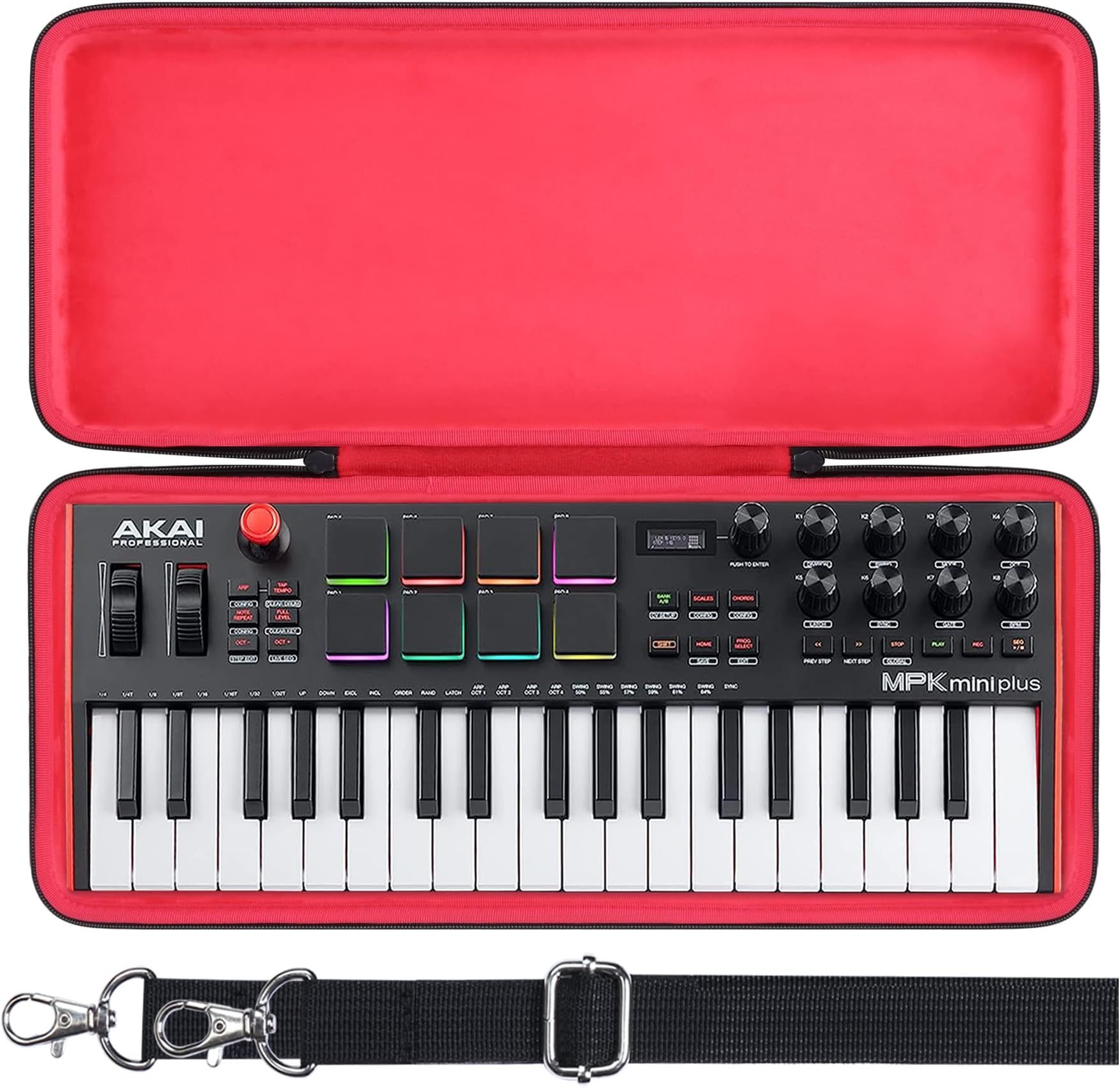 co2CREA Travel Hard Case for AKAI Professional MPK Mini Plus 37 Key USB ...