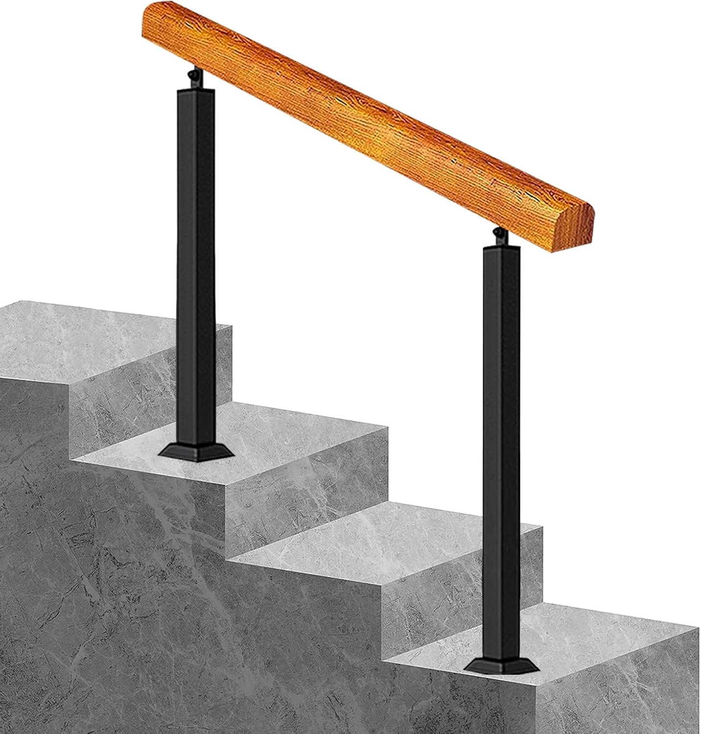 Amazon.com: Wooden Hand Rails for Outdoor Steps, Exterior Hand Railing ...