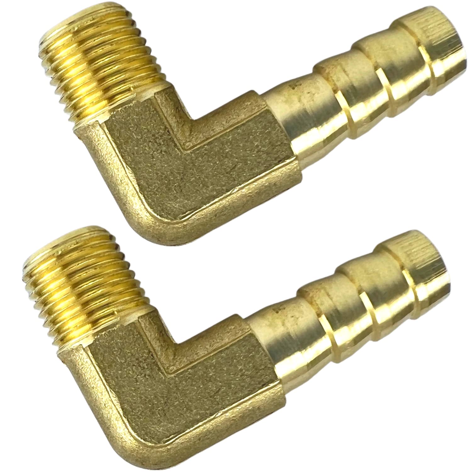 Amazon.com: 2pcs Brass Hose Barbed Elbow Fitting 90 Degree Elbow 5/16 ...