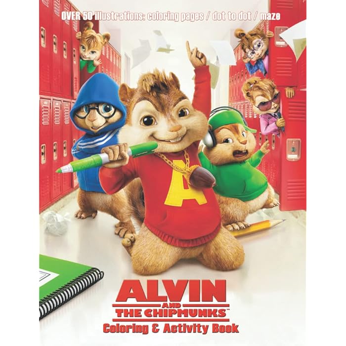Buy Alvin and the Chipmunks - Coloring & Activity Book - OVER 50 ...