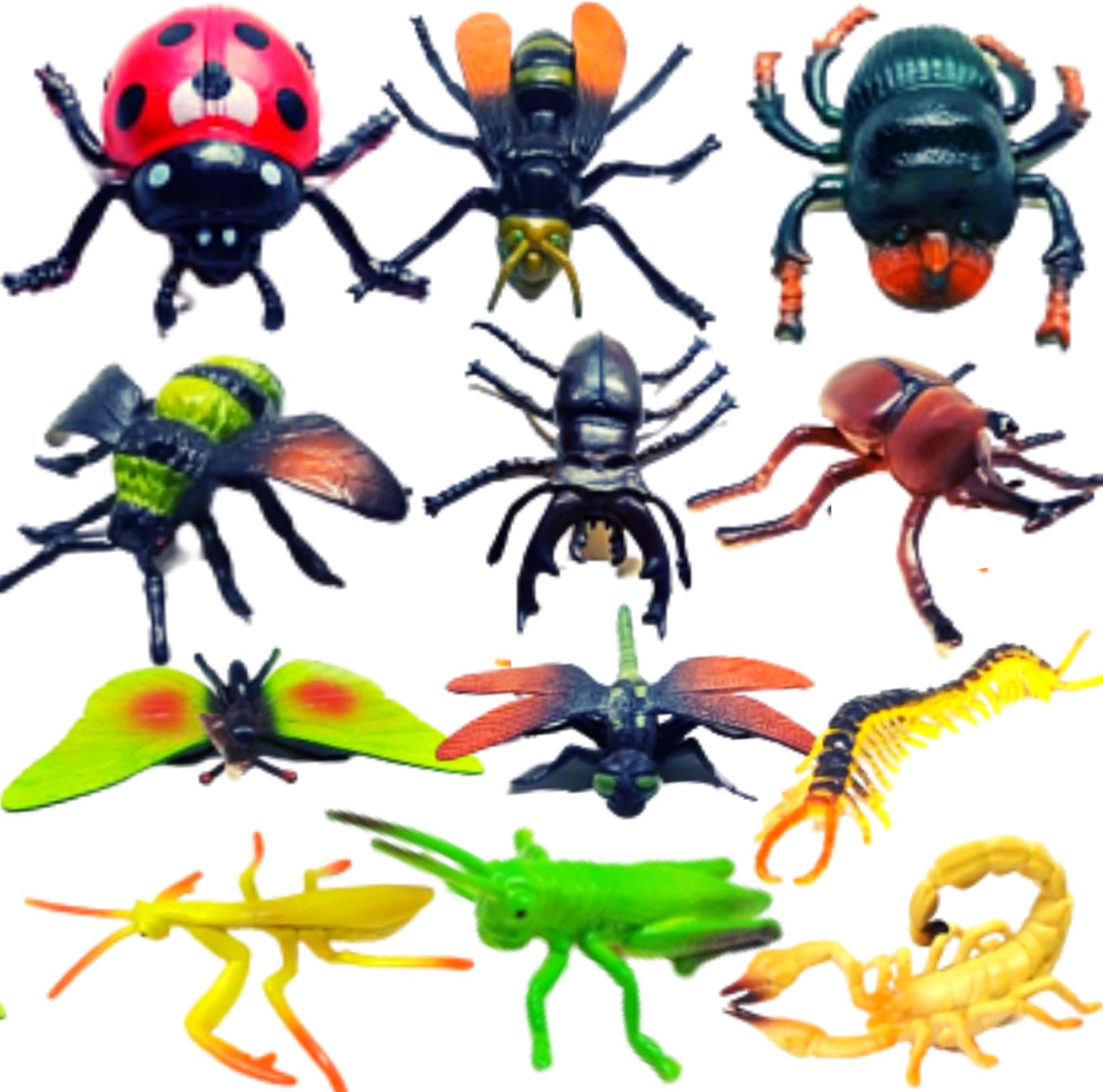 Mallexo Jungle Animal Insect Toys for Kids Big Size 12PC Bug Figurine ...
