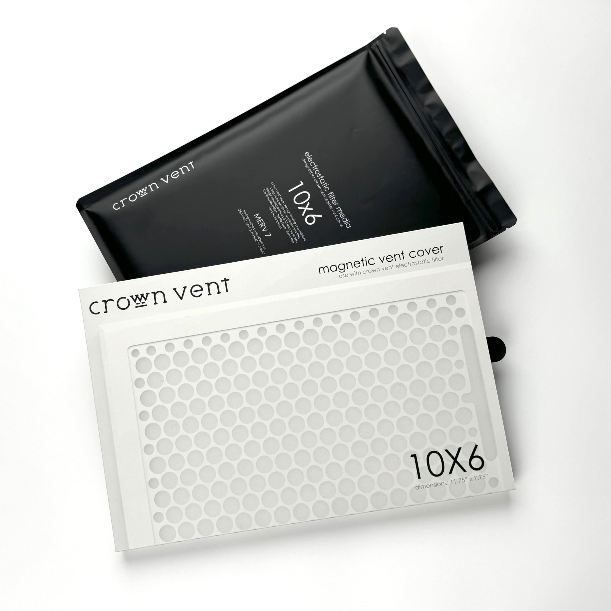 CROWN VENT Magnetic Register Cover (10x6) | with Electrostatic Filter - Simple, Clean ...