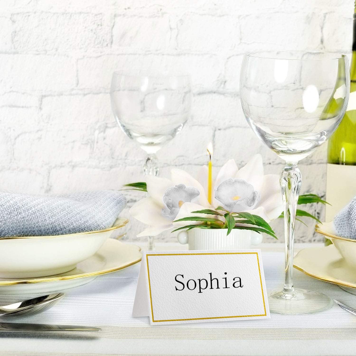 Wedding Seating Name Card Modern Arch Green Acrylic Place Card With