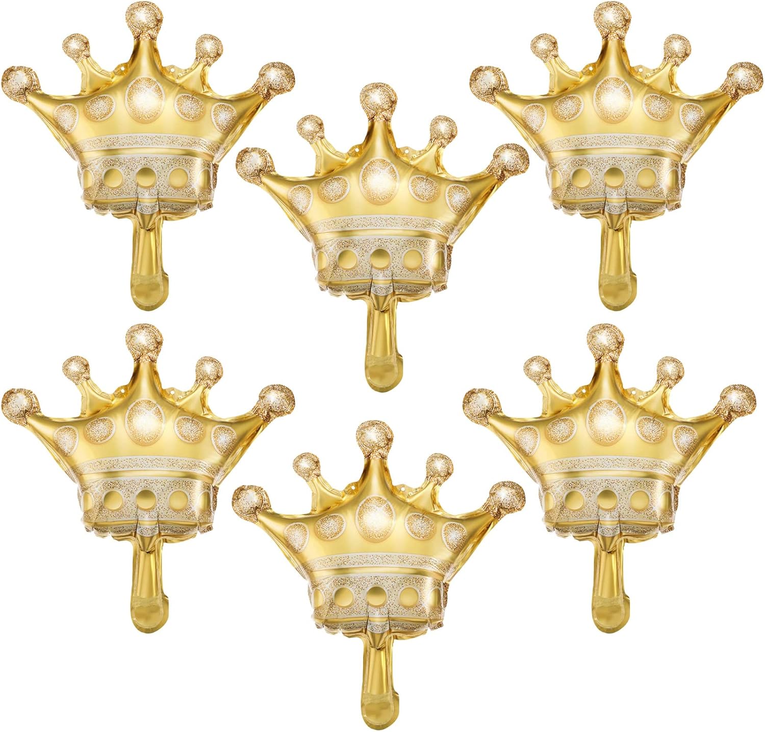 Amazon.com: 6 Pieces Jumbo Foil Crown Balloons Large 40 Inches Foil ...