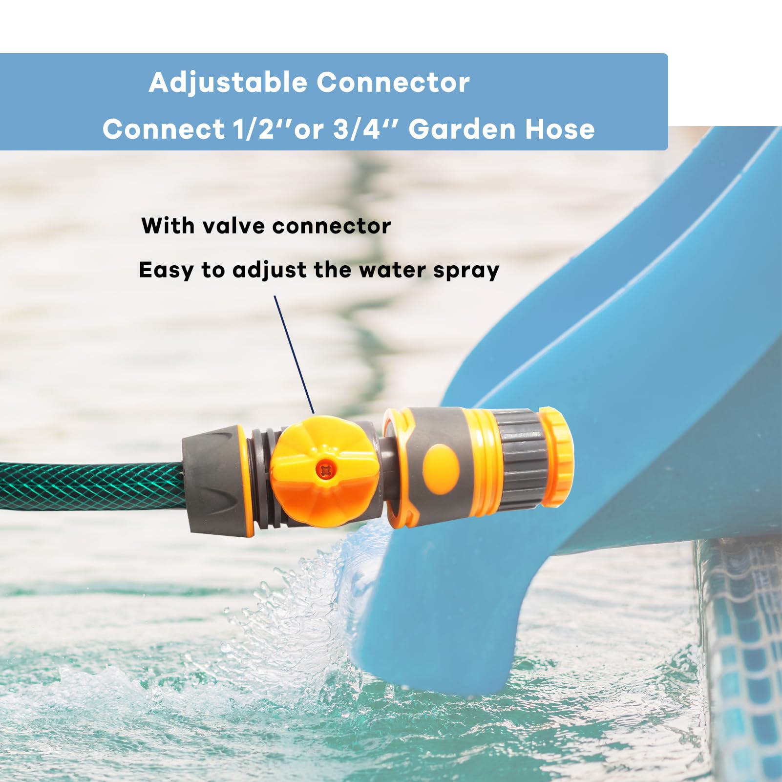 Pool Slide Spray Kit, Pool Spray Kit with Hose Adaptor, Swimming Pool ...