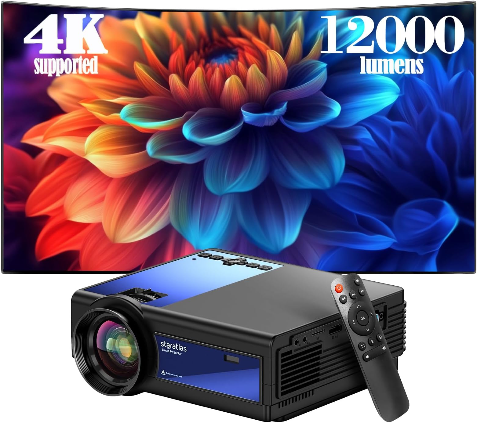 Amazon.com: Mini Projector with WiFi and Bluetooth, GooDee Portable ...