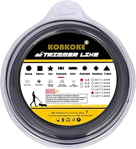 Amazon.com : konkoke Weed Eater String,Sawtooth 120 Trimmer Line, Heavy ...