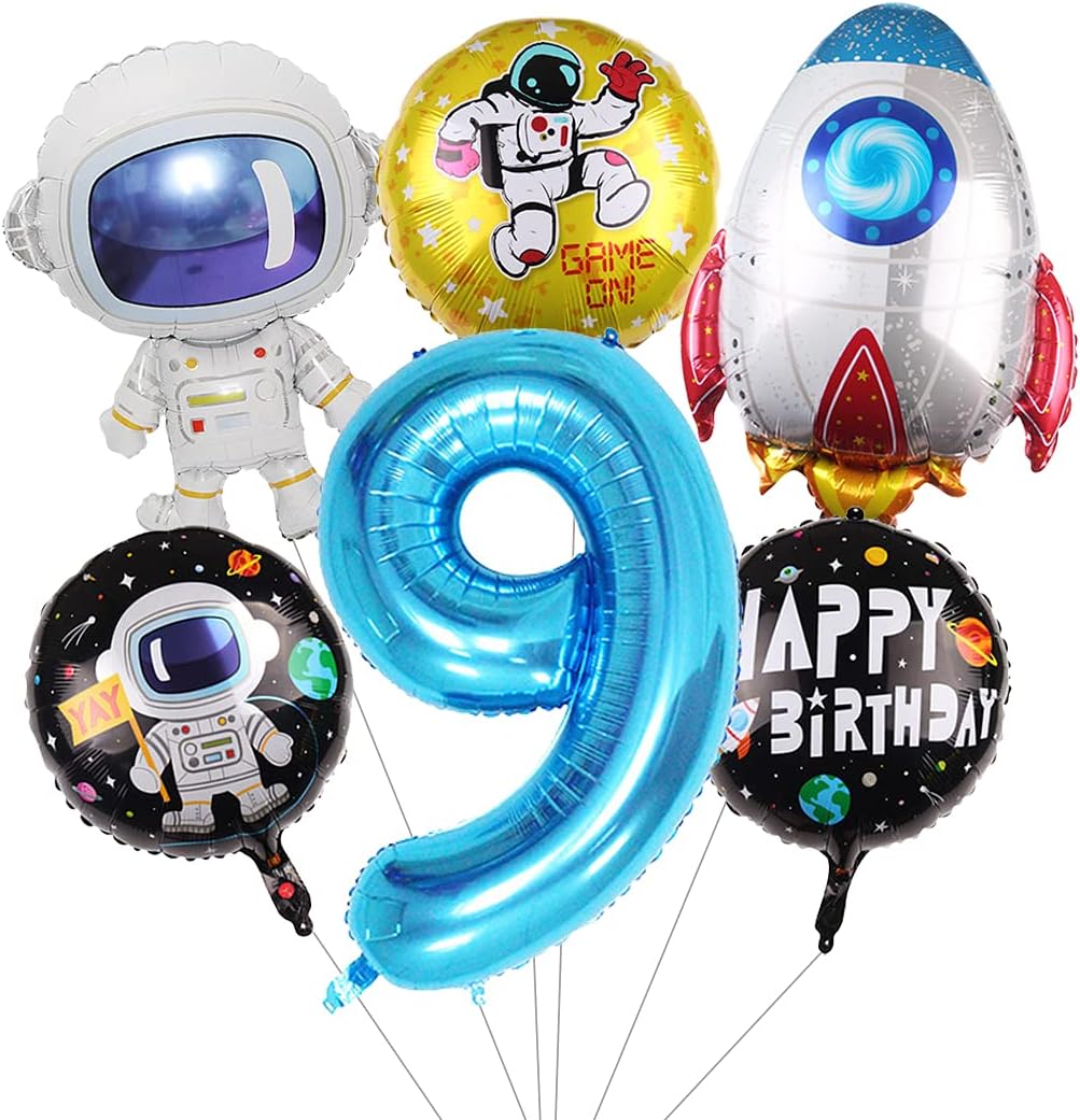 Daimay Astronaut Balloons Rocket Foil Balloons Outer Space Galaxy Theme ...