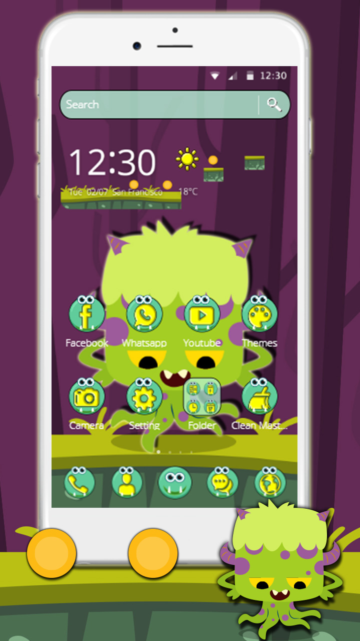 Comic Green Monster Theme (free) - App on Amazon Appstore