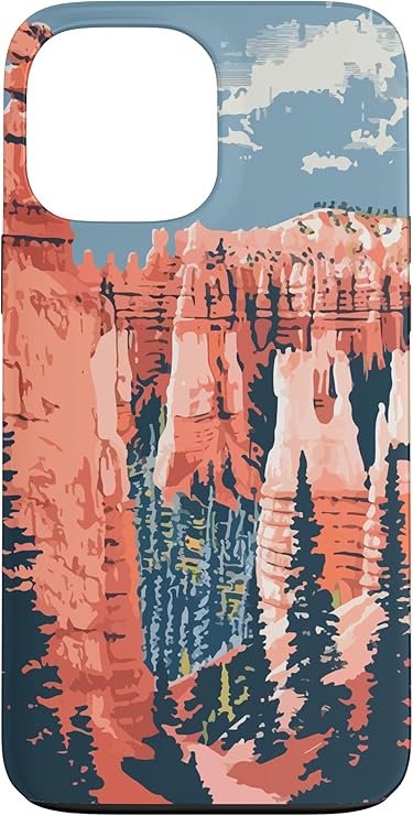 Hülle für iPhone 13 Pro Max Bryce Canyon in Utah minimalistische Kunst ...