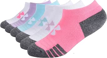 Amazon.com: Under Armour girls Multi Pack Low Cut Sock, Basic Multi, 2 ...