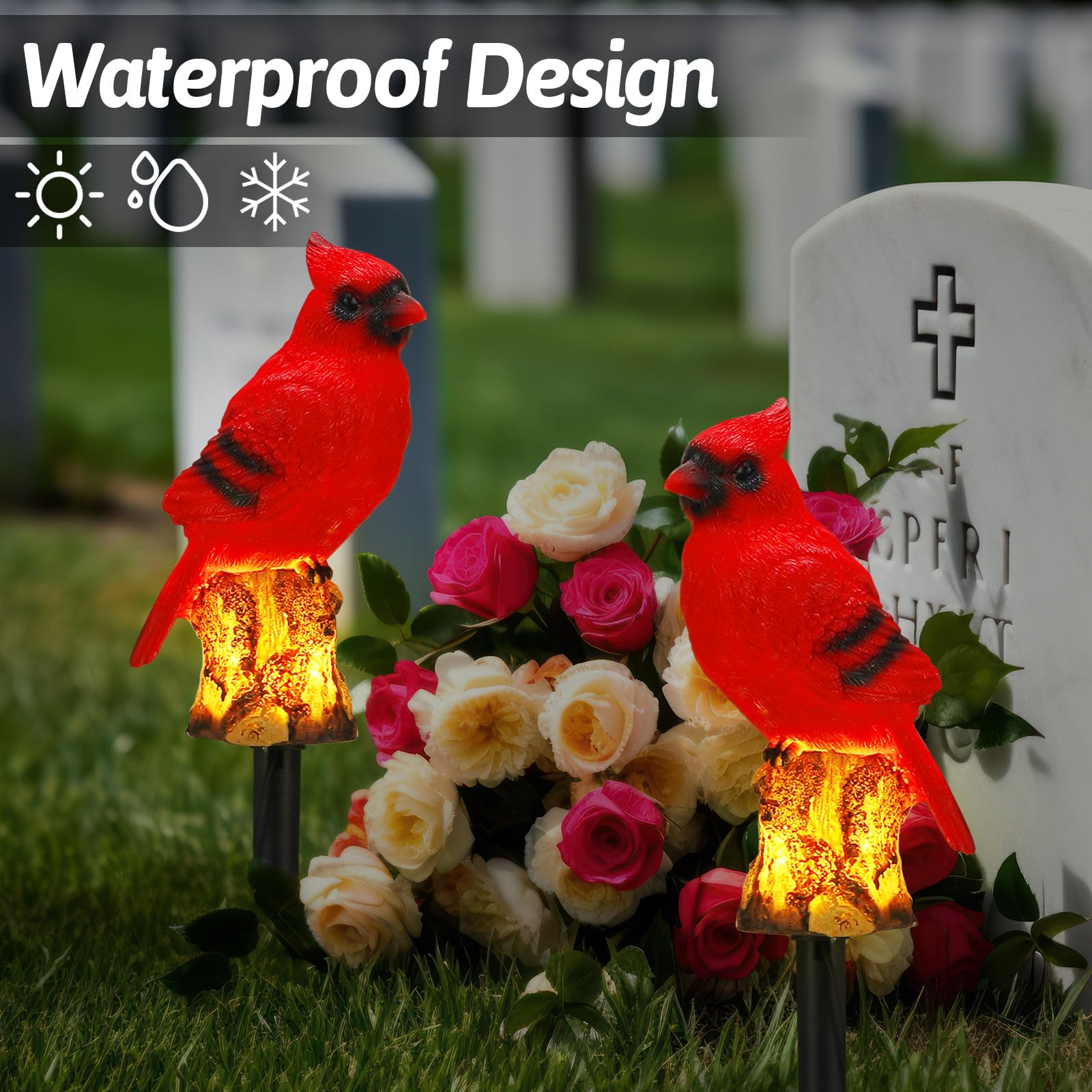 Cardinal Solar Outdoor Lights Cardinal Wind Chimes, Cardinal Bird Wind