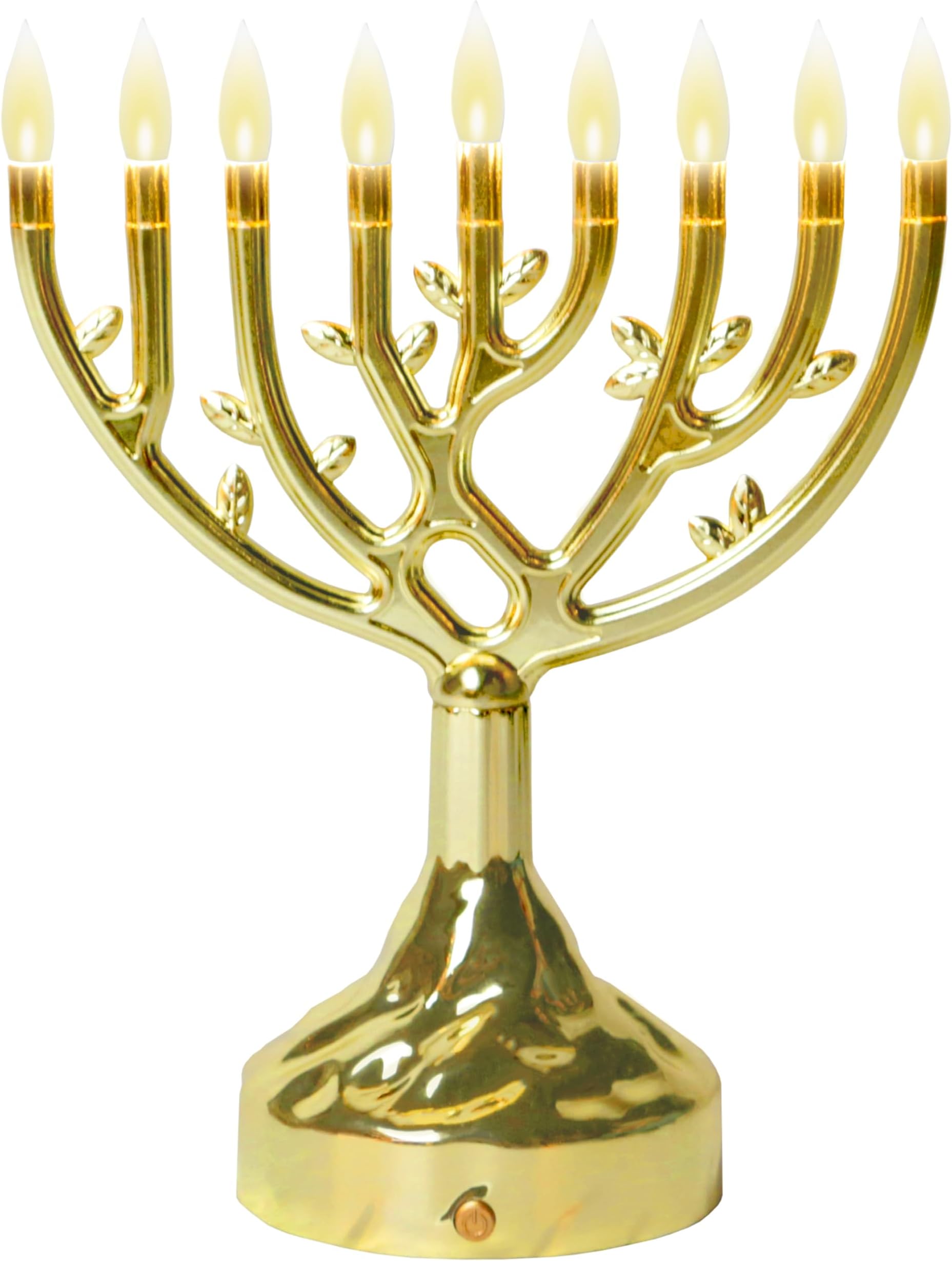 Amazon.com: ZOOYOO Hanukkah Menorah Tree of Life with Gold Finish, 9 ...