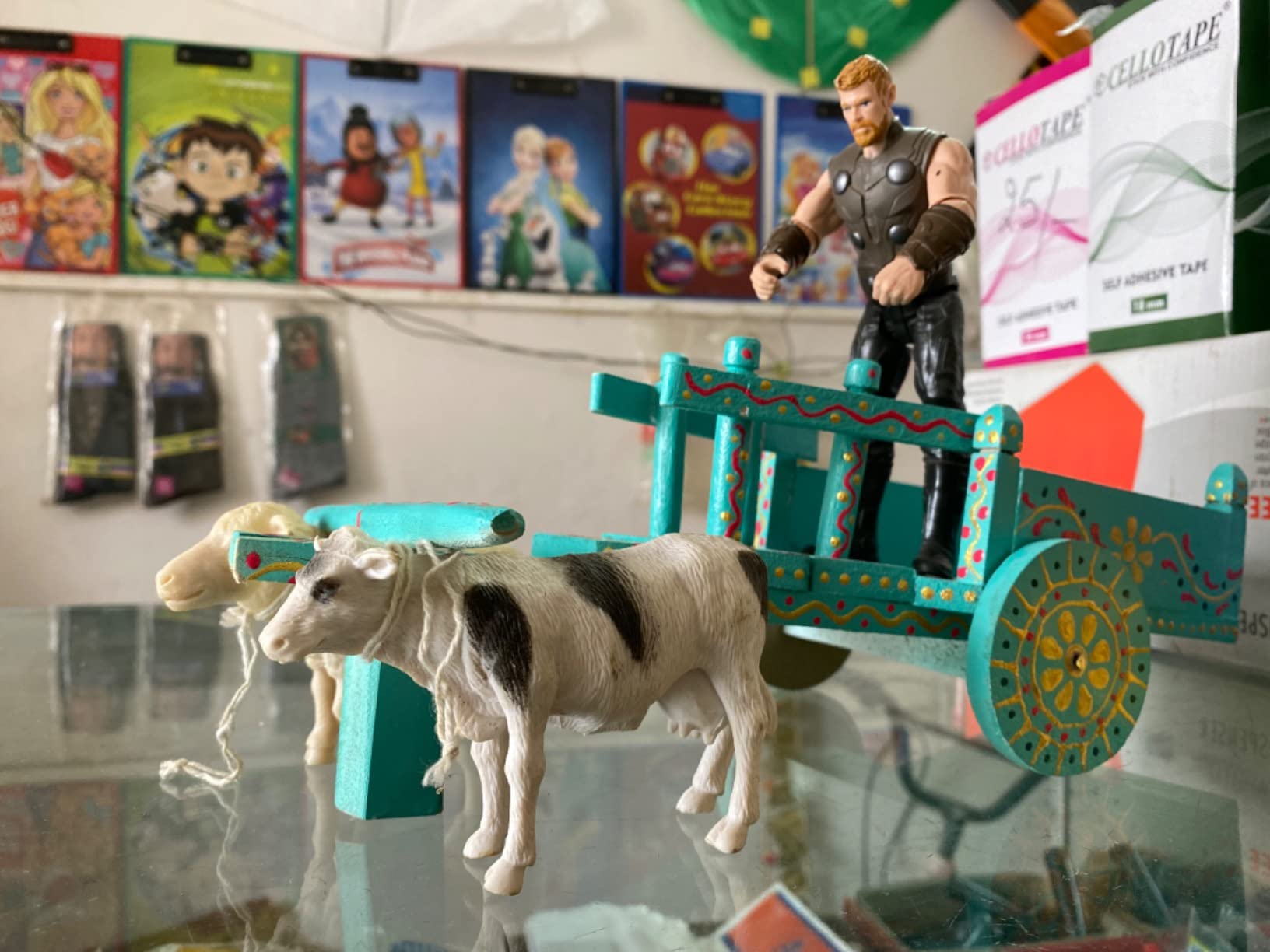 Buy Kraft X Wooden Bailgadi Bullock Cart Balad Gadu Handcrafted ...