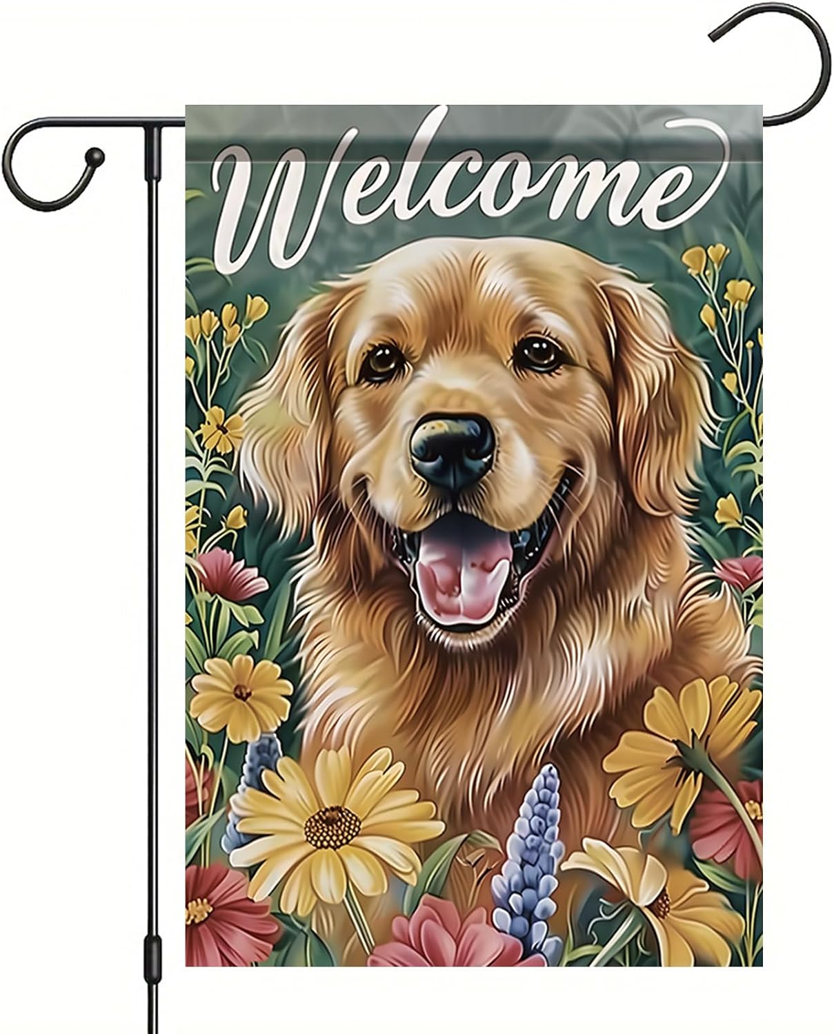 Amazon.com : Starlit Patio Welcome Spring Summer Garden Flag Floral ...