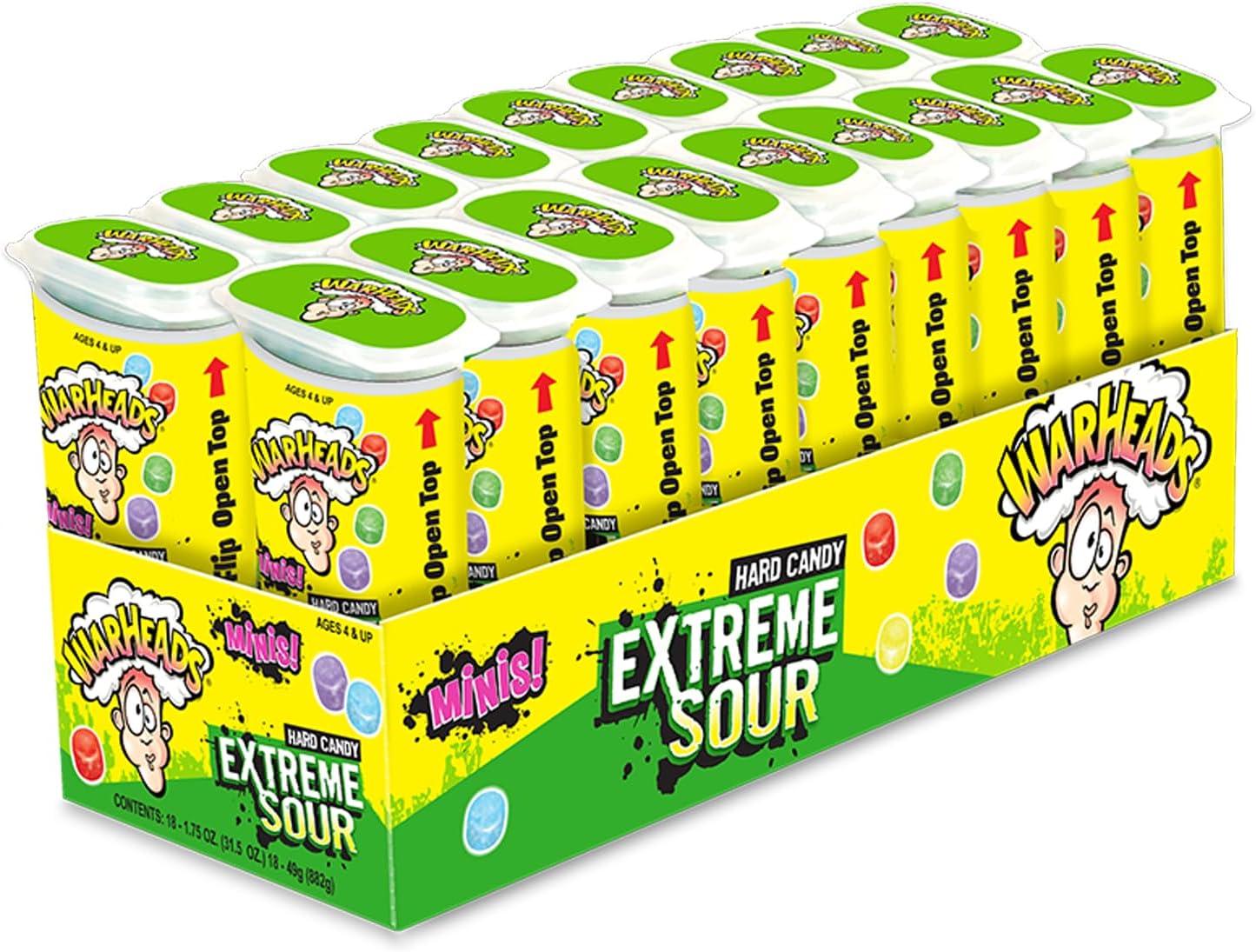 Amazon.com: WARHEADS - Extreme Sour Hard Candy Minis - Sour Apple ...