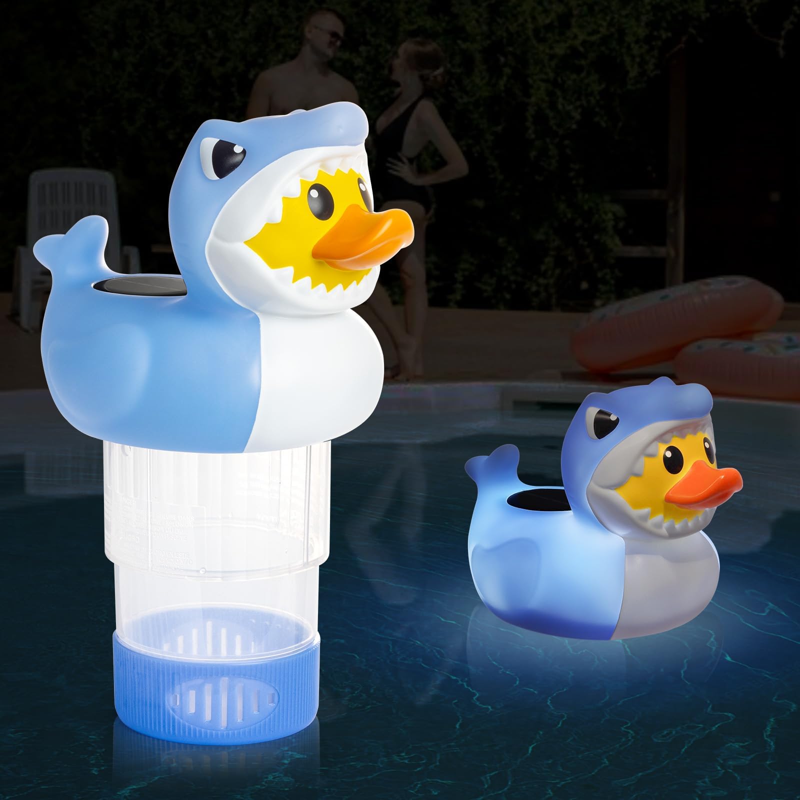 Amazon.com : Chsuiwe Pool Chlorine Floater, Solar Shark Floating Pools ...