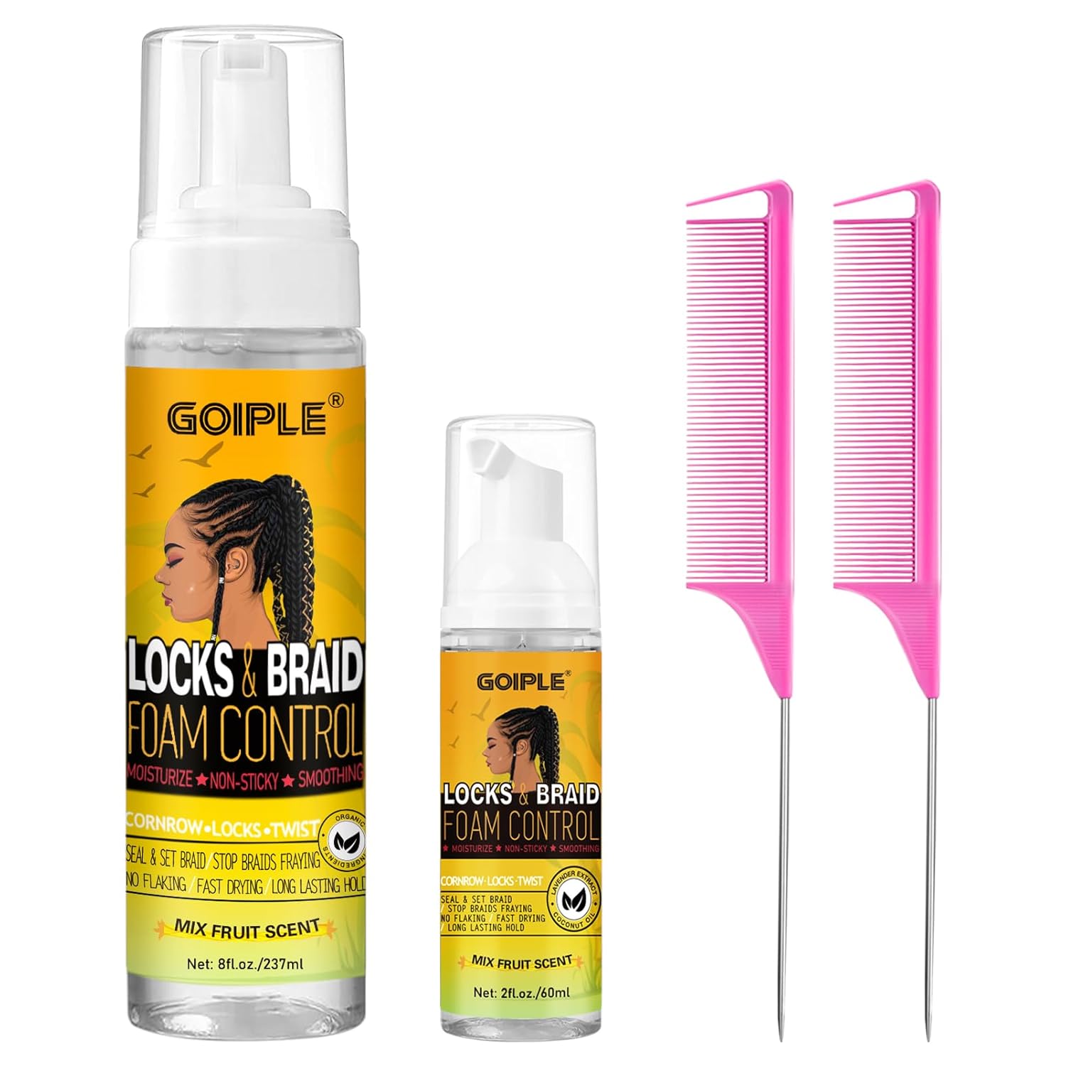 Amazon.com: Braid Foam Control Mousse for Braids, Twist, Locs - No ...