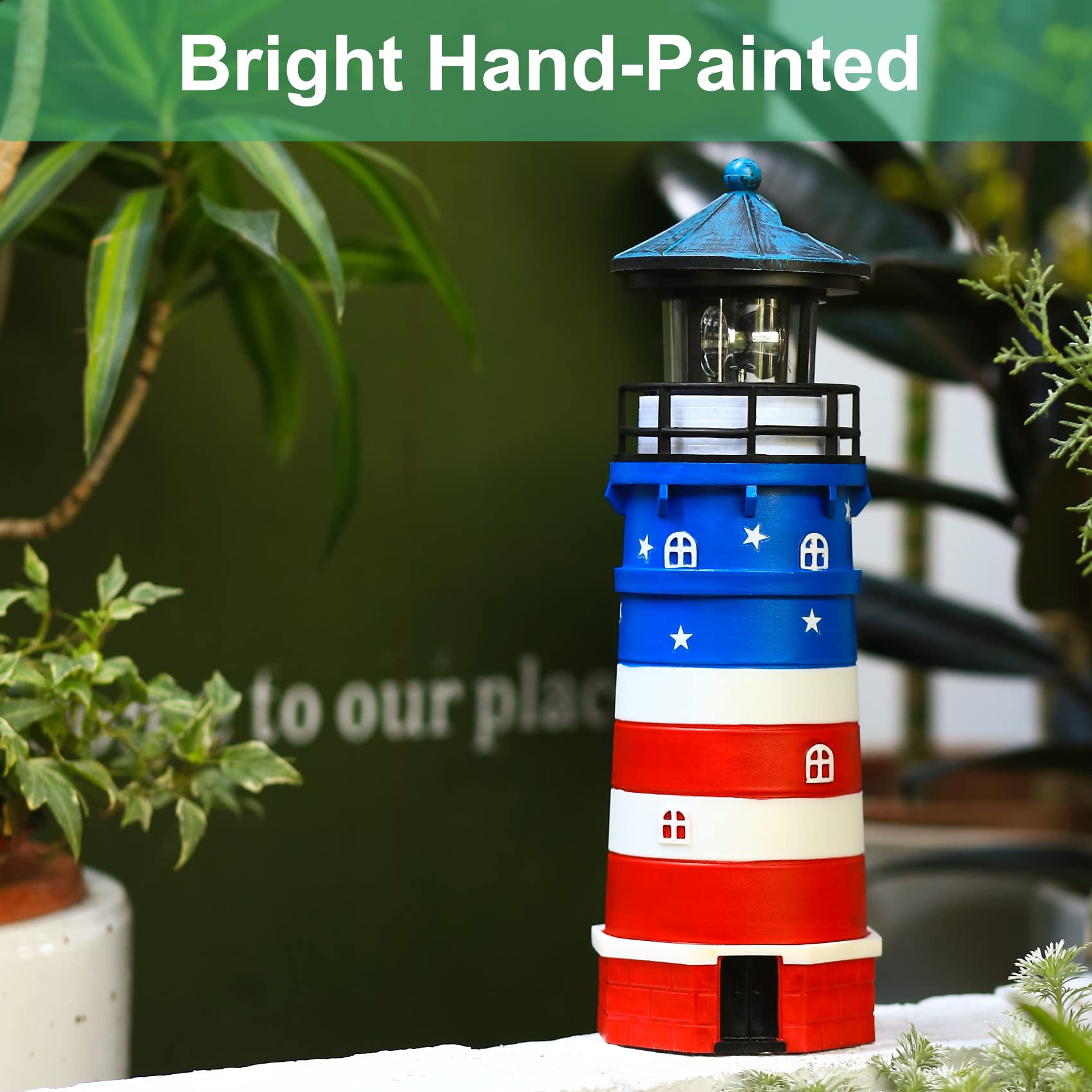 Snapklik.com : WDLFCGC Solar Powered Lighthouse Decor,Solar Lighthouse