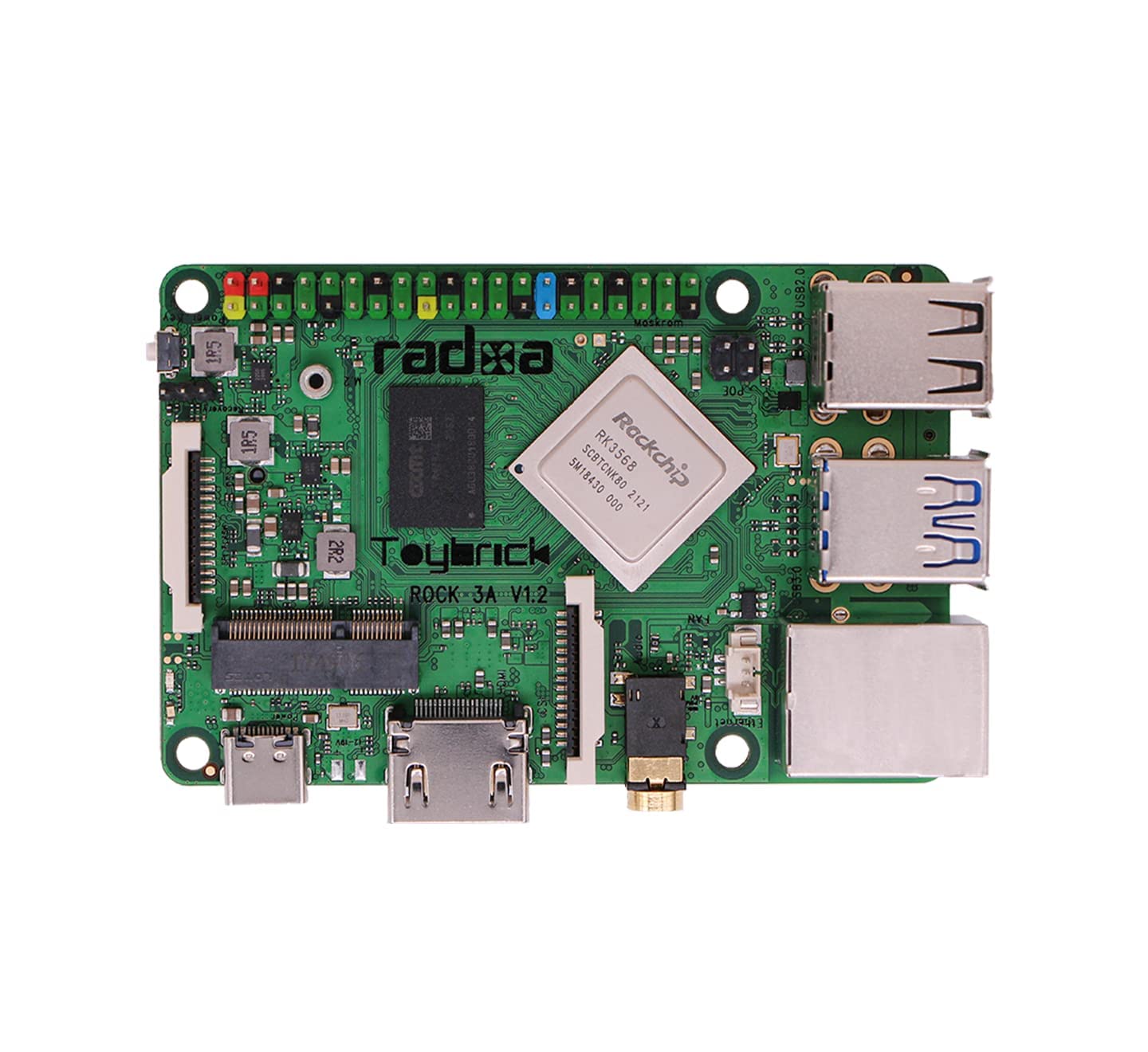 Rock 3 Model A 2GB Single Board Computer Rockchip RK3568 Arm Cortex A55 ...