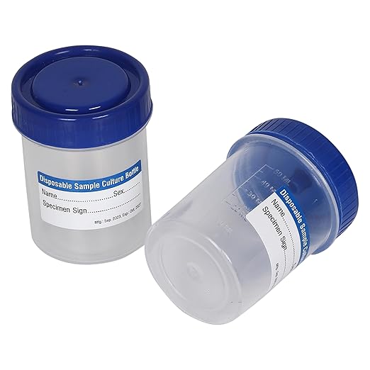 50 ml Sterile Sample Collection Containers - Individually Pouch Packed ...