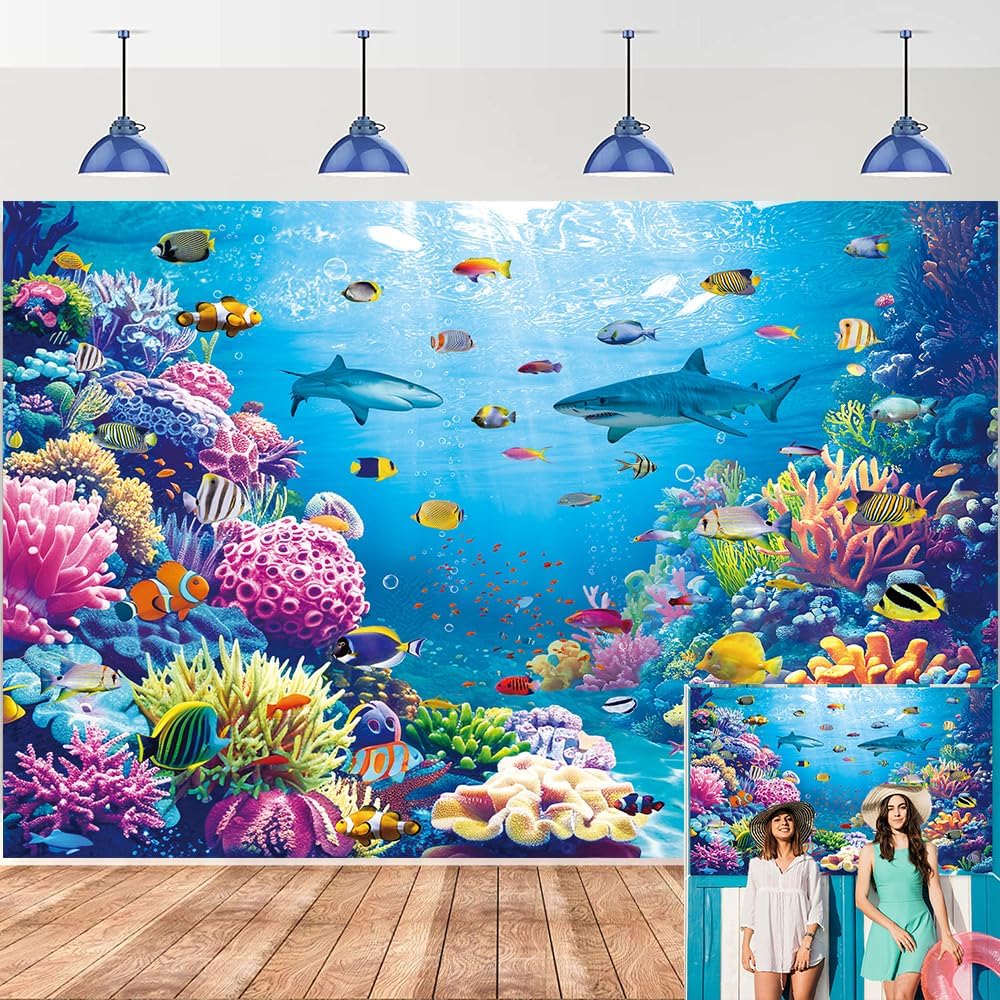 Amazon.com : Under The Sea Backdrop Ocean Underwater World Tropical ...