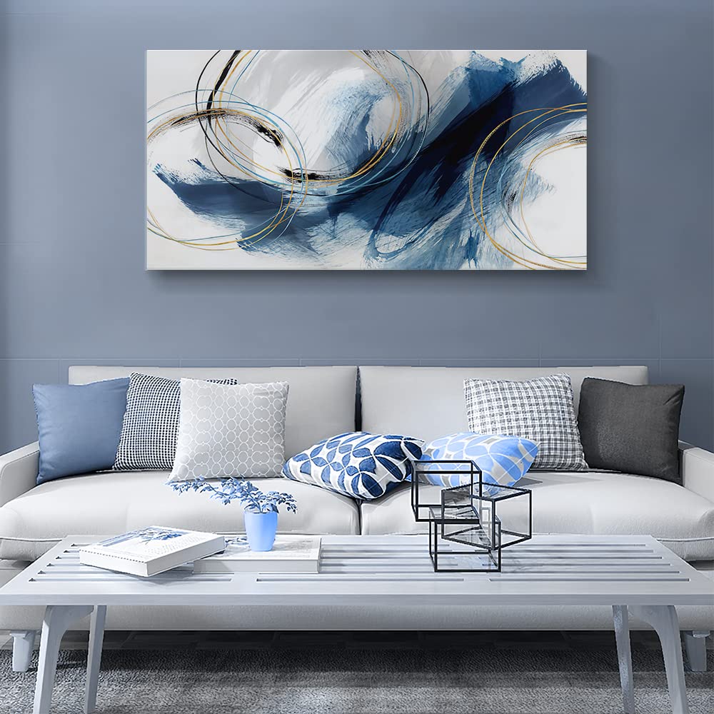 Large Horizontal Wall Art Sky Blue Extra Large Canvas Art,Oversized