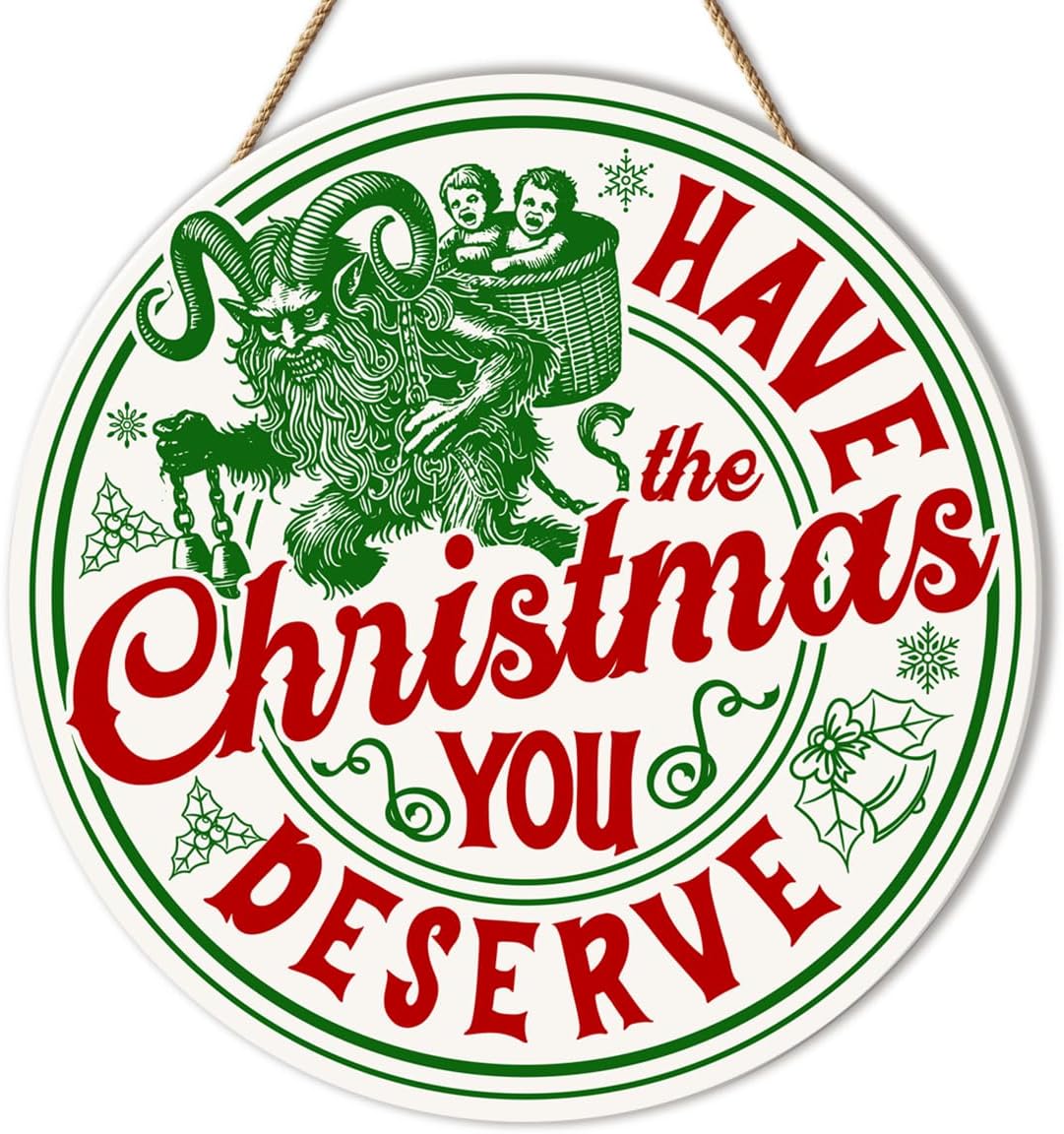 Amazon.com: Dark Christmas Humor Decor Yule Krampus Christmas Decor for ...