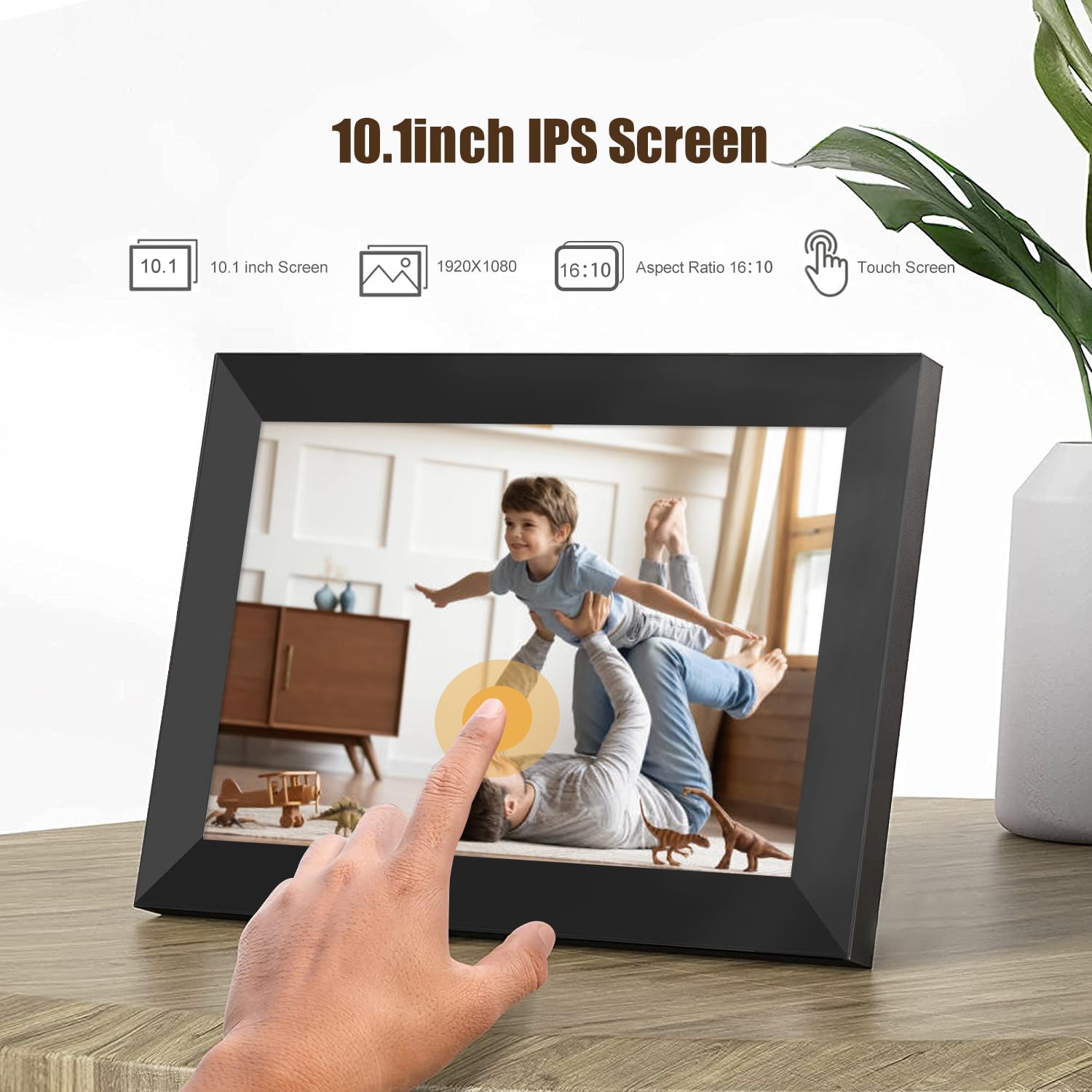 Digital Picture Frame WiFi 10.1 Inch Smart Digital Photo Frame with ...