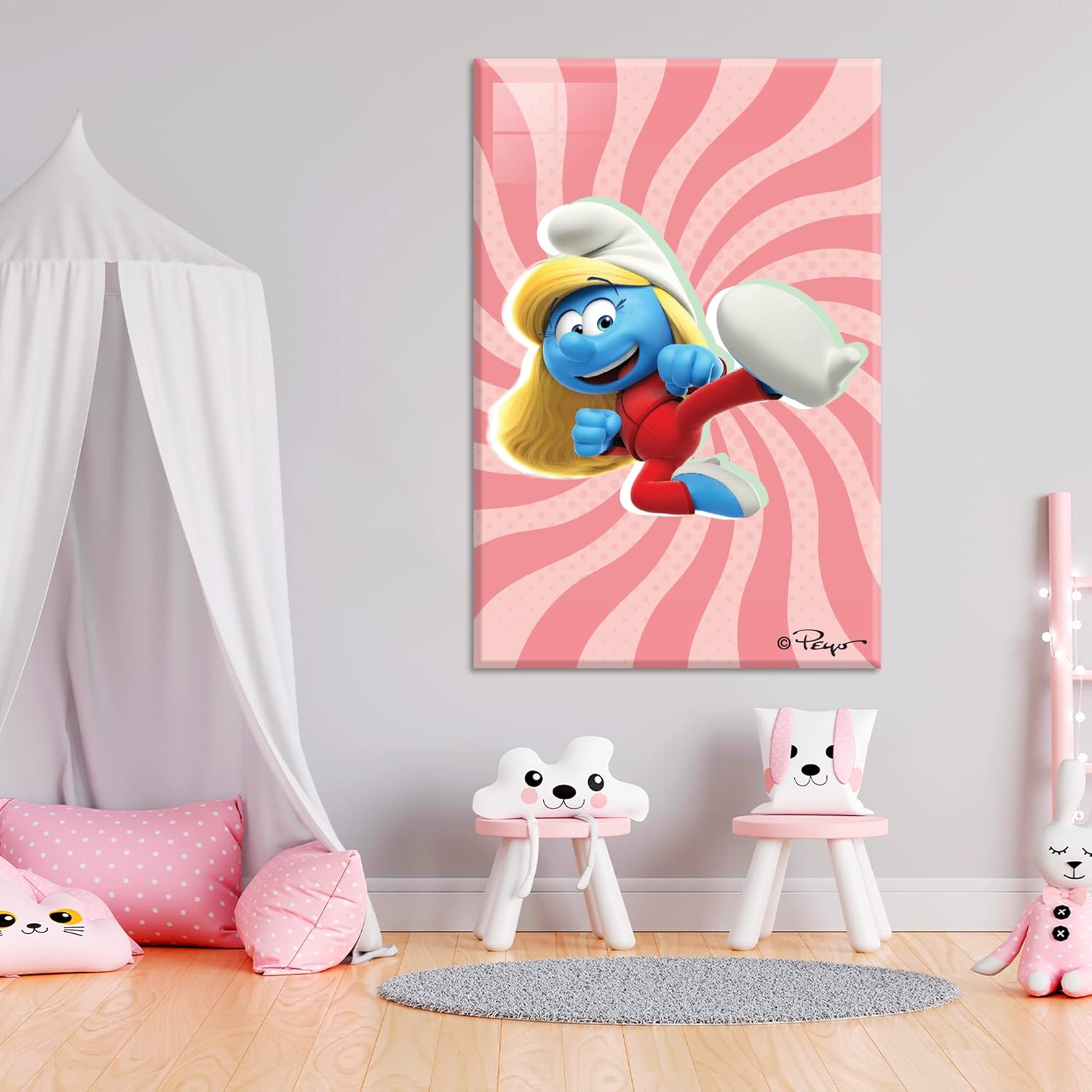 Amazon.com - EGD The Smurfs Acrylic Frame Modern Wall Art I X The ...
