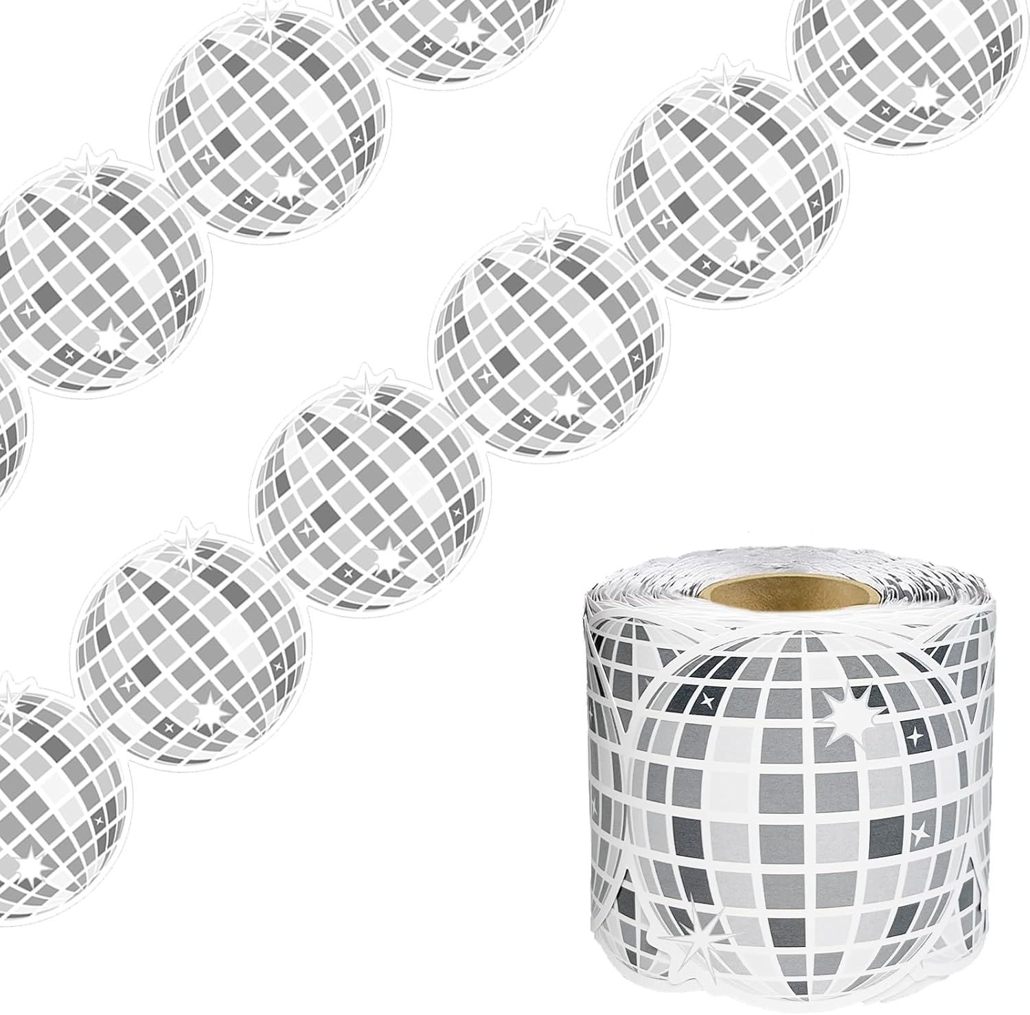 Amazon.com: Disco Ball 68.9 Feet Bulletin Board Border Scalloped ...