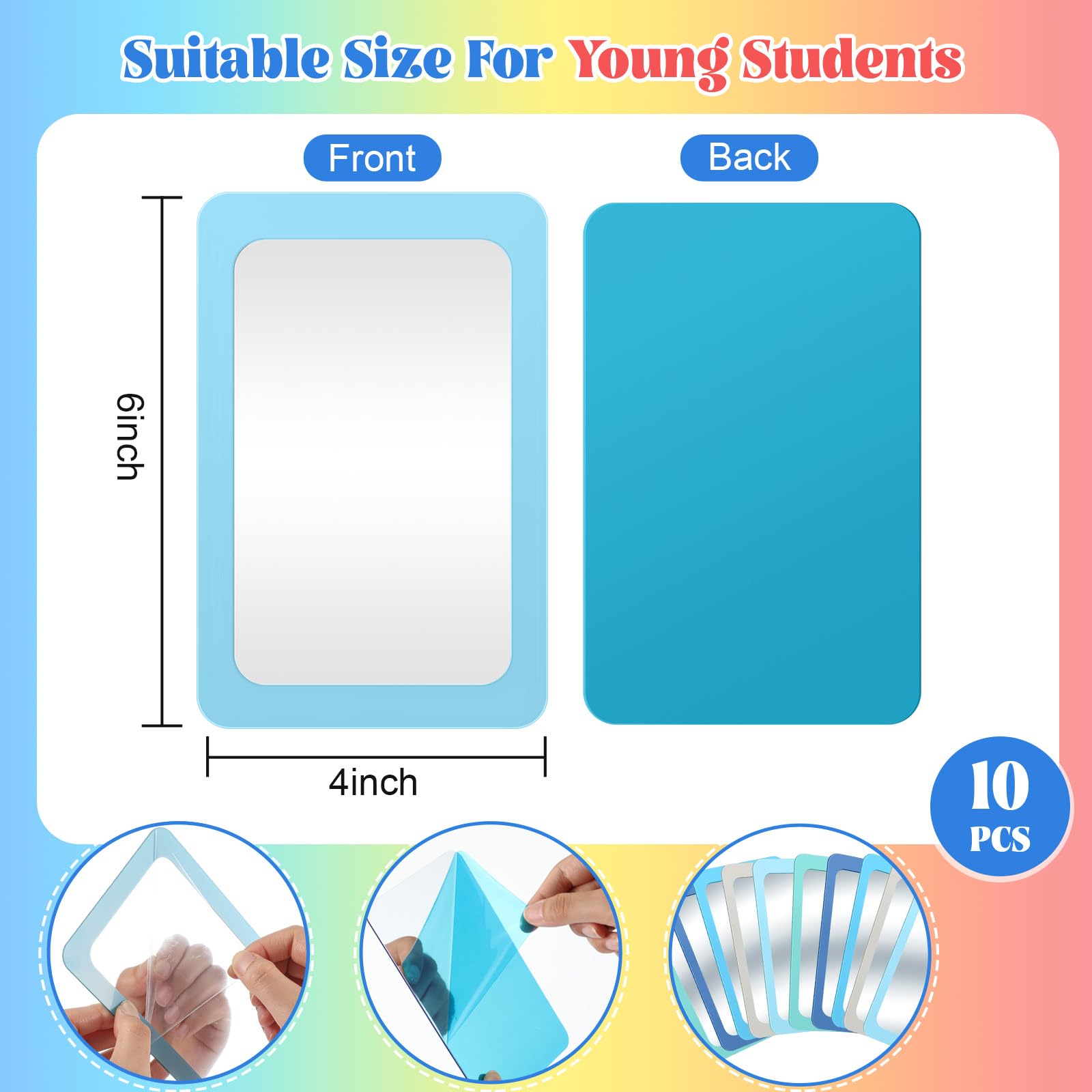 Snapklik.com : Dandat 10 Pcs Small Mirrors For Kids Toddler Mirror ...