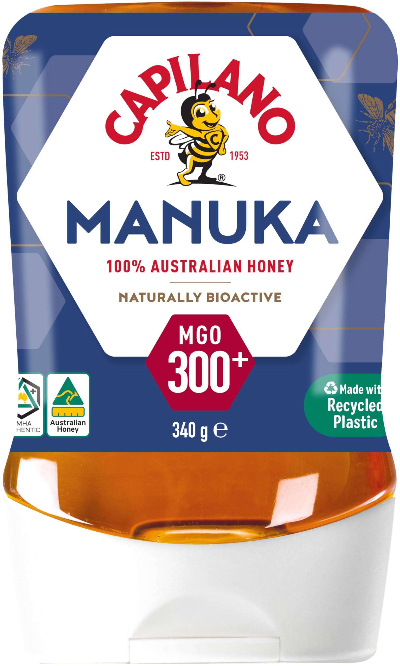 Capilano Active Manuka Honey, 100% Pure Australian Honey, Premium Honey ...