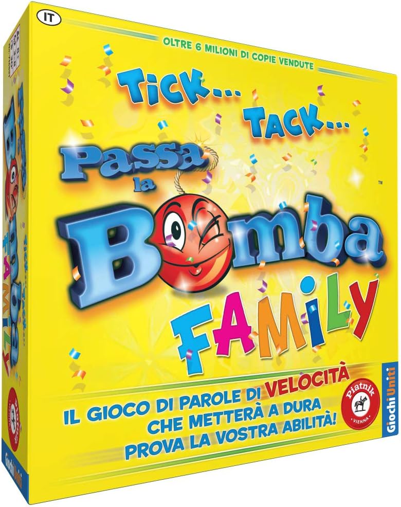 Giochi Uniti - Pasa la Bomba Family, Juego de Mesa, edición Italiana, 3 ...