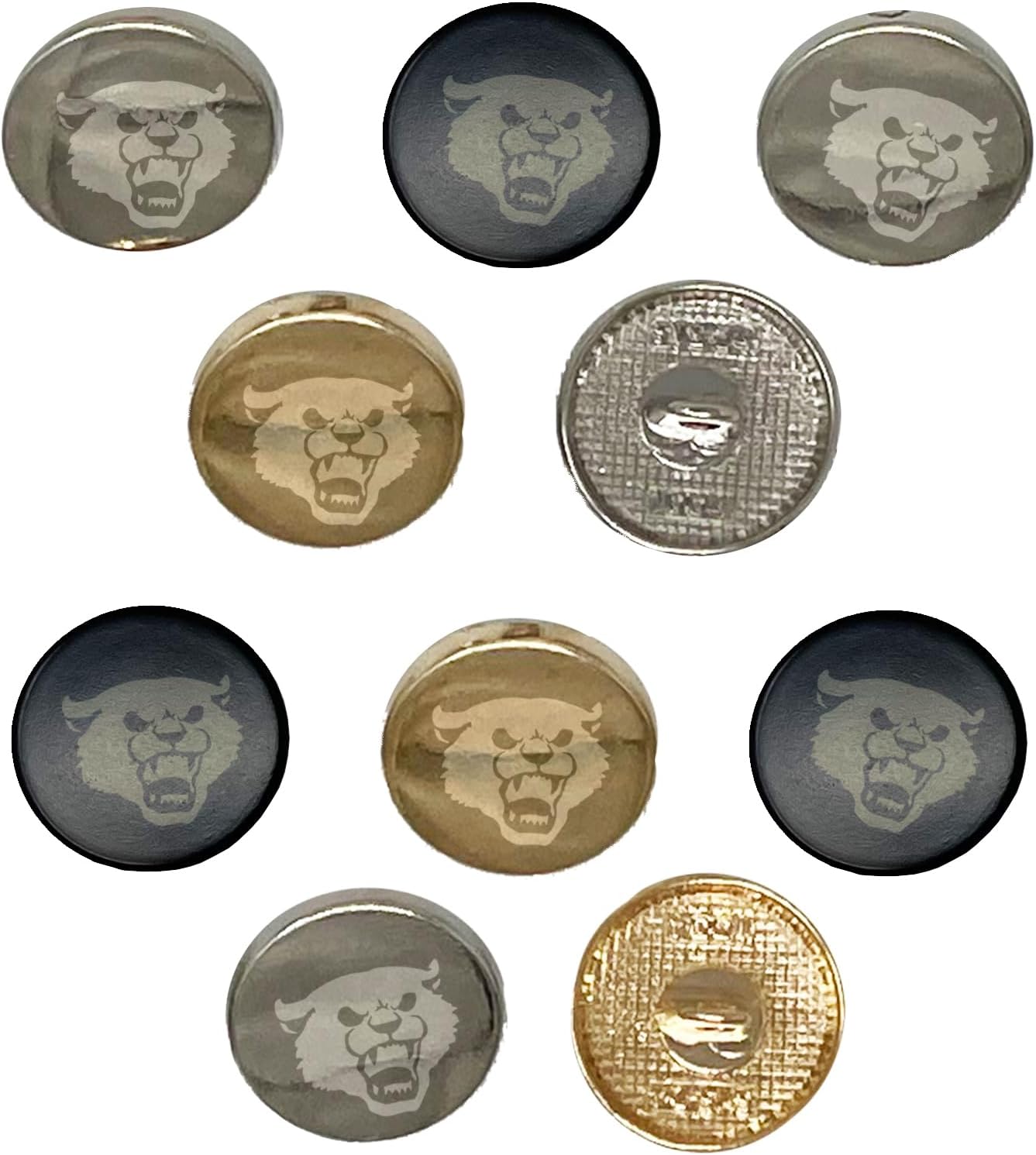 Amazon.com: Angry Hissing Cat Face 0.6" (15mm) Round Metal Shank ...