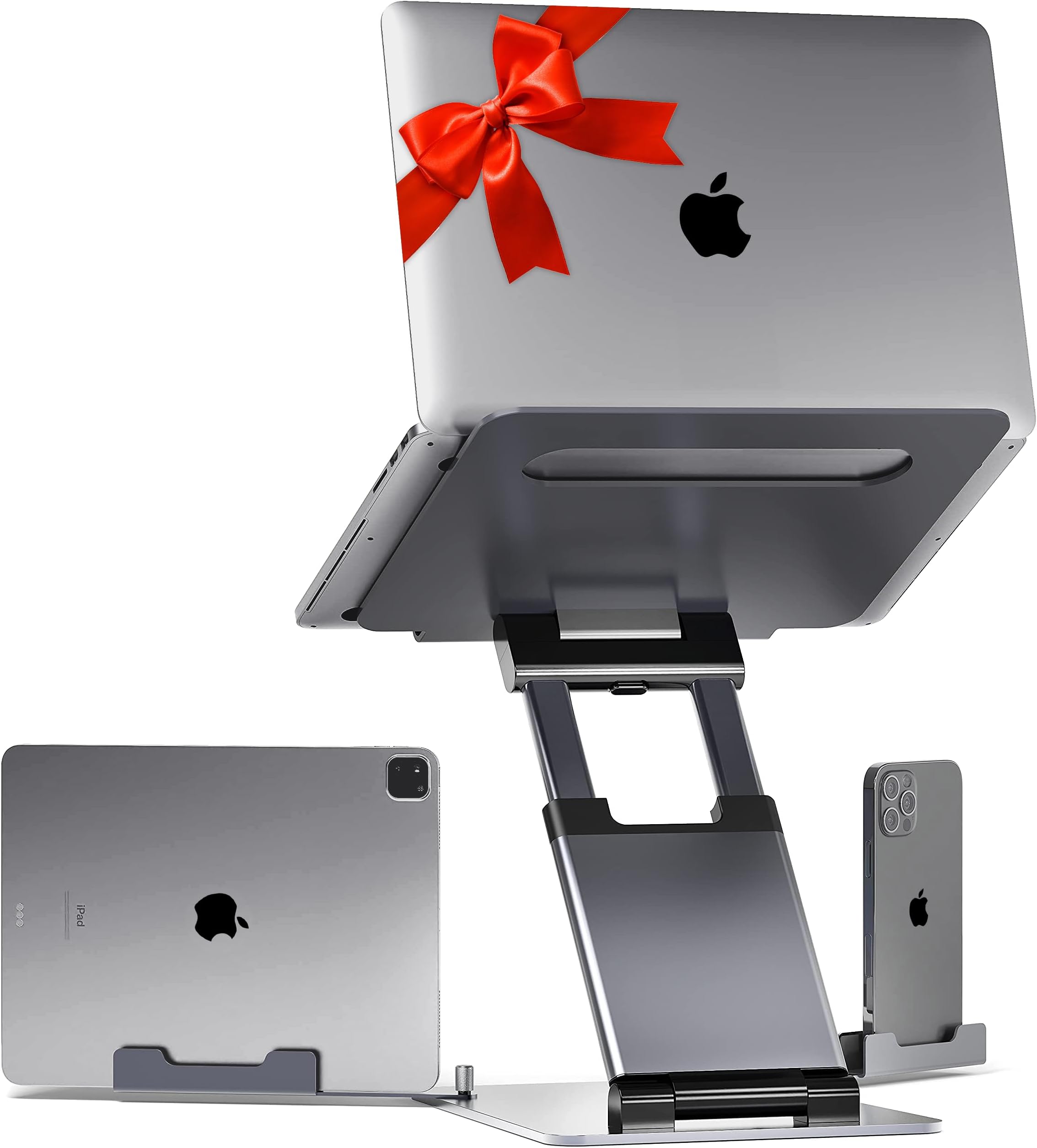 Amazon.com: OMOTON Vertical Laptop Stand Holder, Desktop Aluminum Stand ...