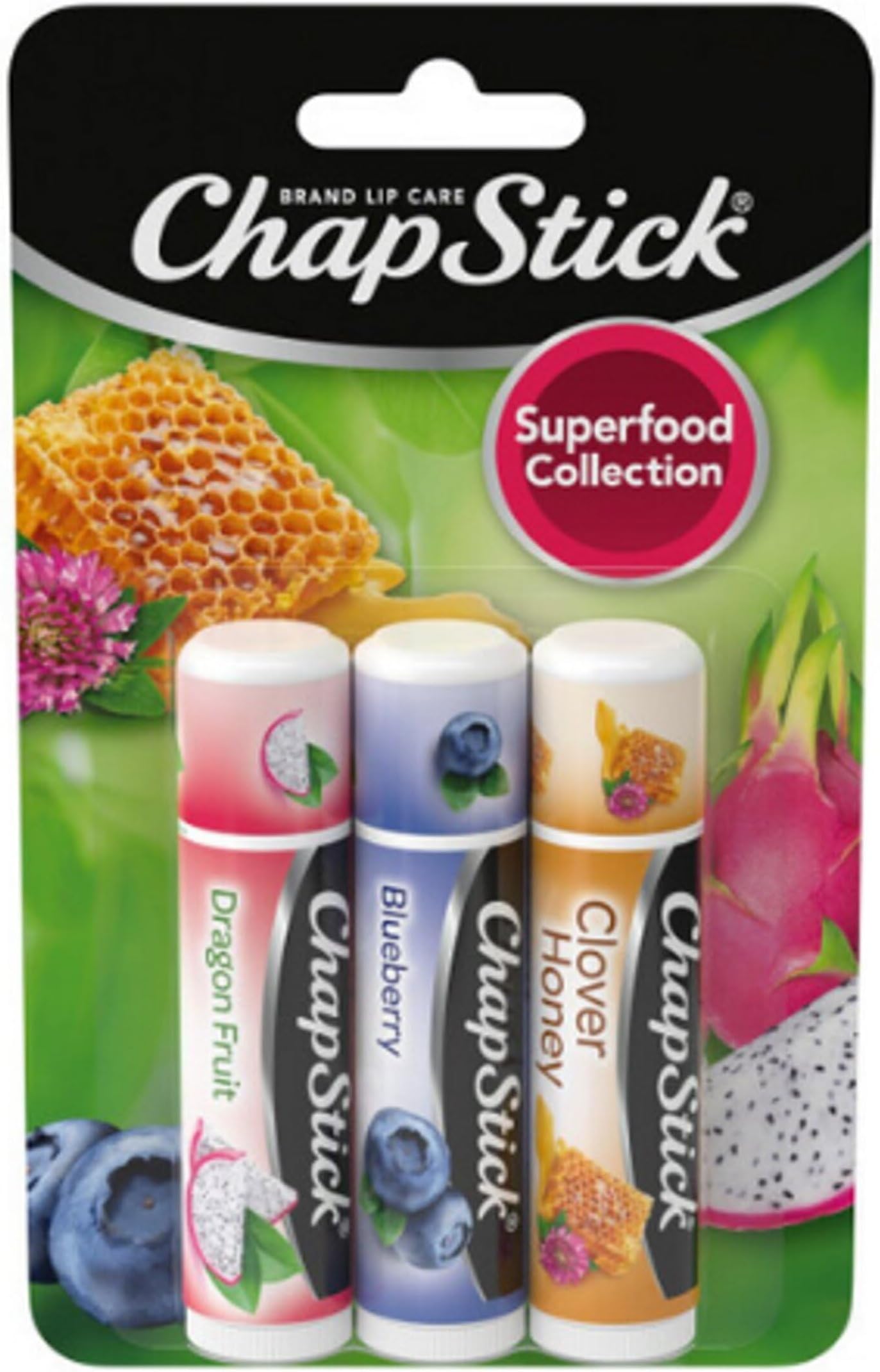 Amazon.com : Chapstick Superfood Collection Dragon Fruit Blueberry ...