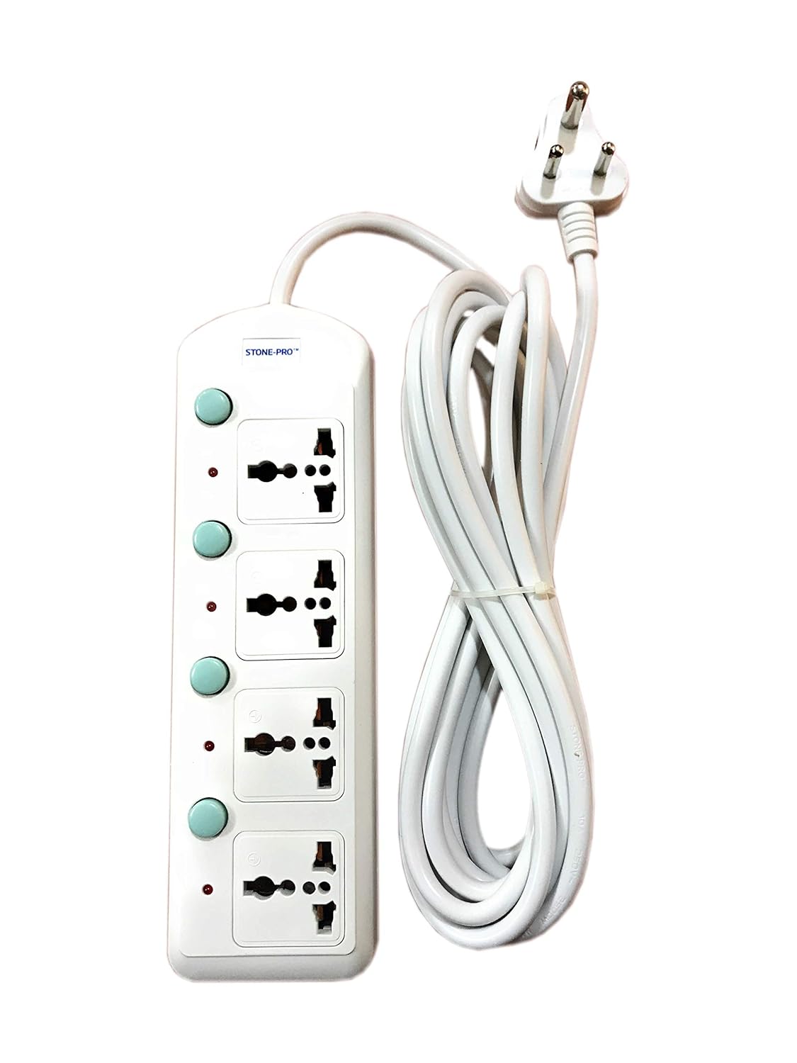 STONE-PRO 4 Socket 4.8 Meter 10 Amp 250V ~ 2500W MAX, Adaptable to ...
