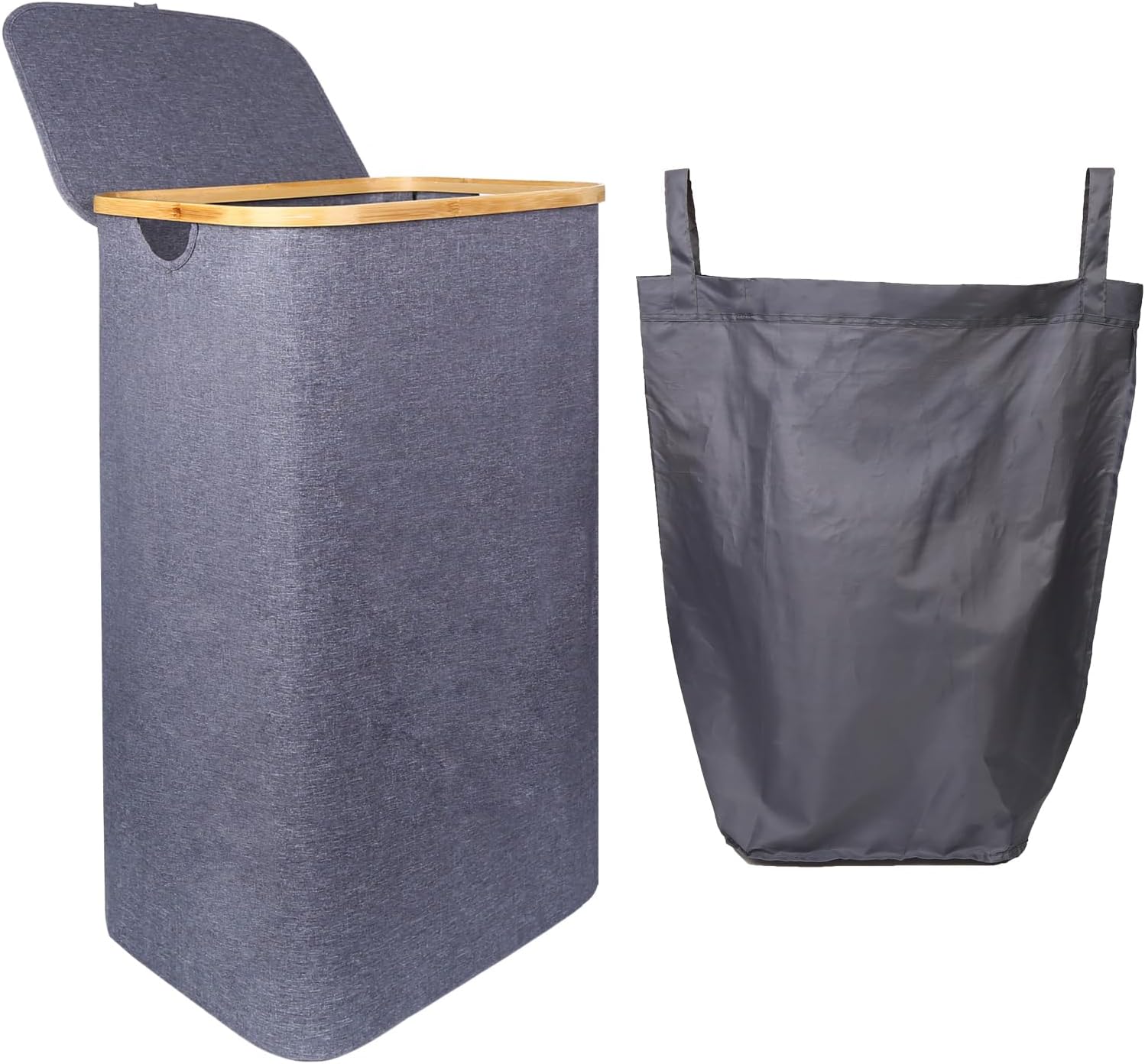 Amazon.com: Large Laundry Hamper With Lid, 100L Tall Laundry Basket ...