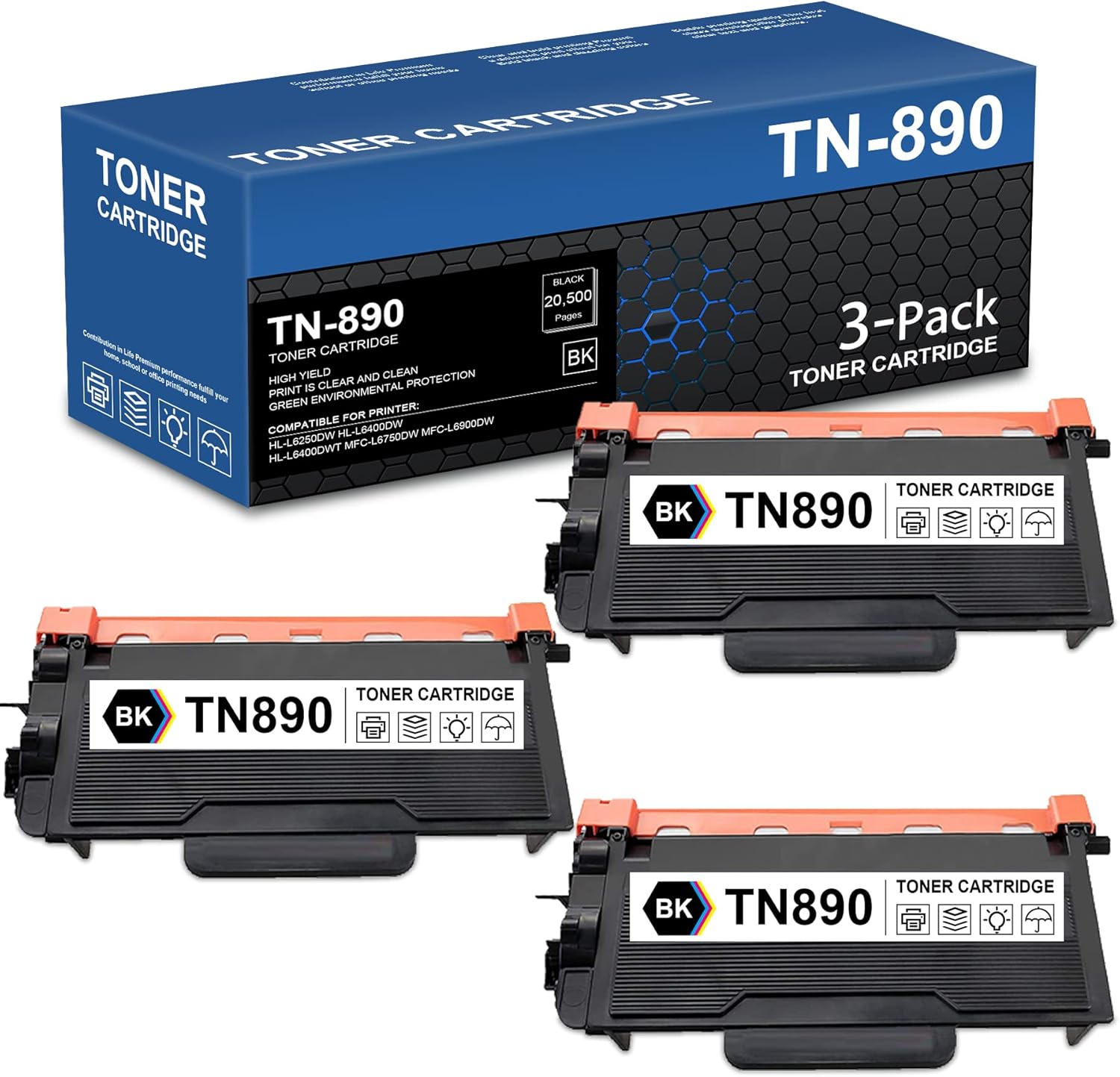 Amazon.com: NUCALA Compatible TN890 TN 890 TN-890 High-Yield Toner ...