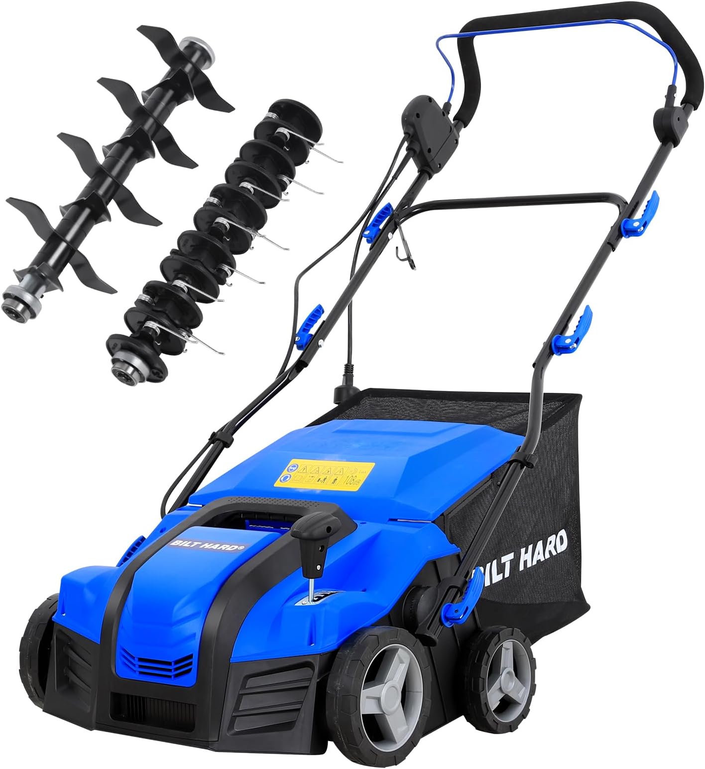 Amazon.com : BILT HARD 16 Inch Dethatcher Scarifier Electric Powered ...
