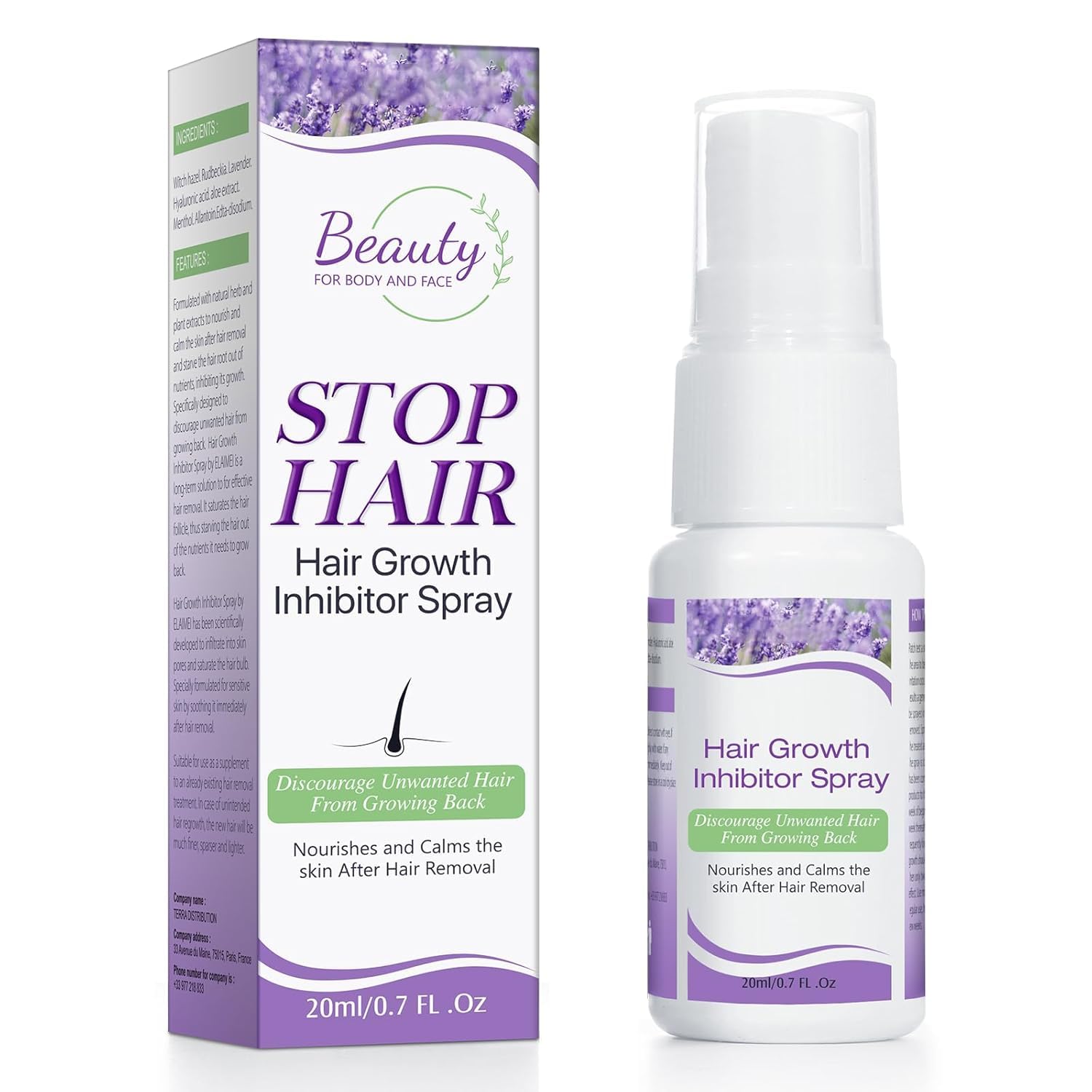Amazon.com : TXRDONY 20ml Hair Inhibitor for Face, Permanent Hair ...