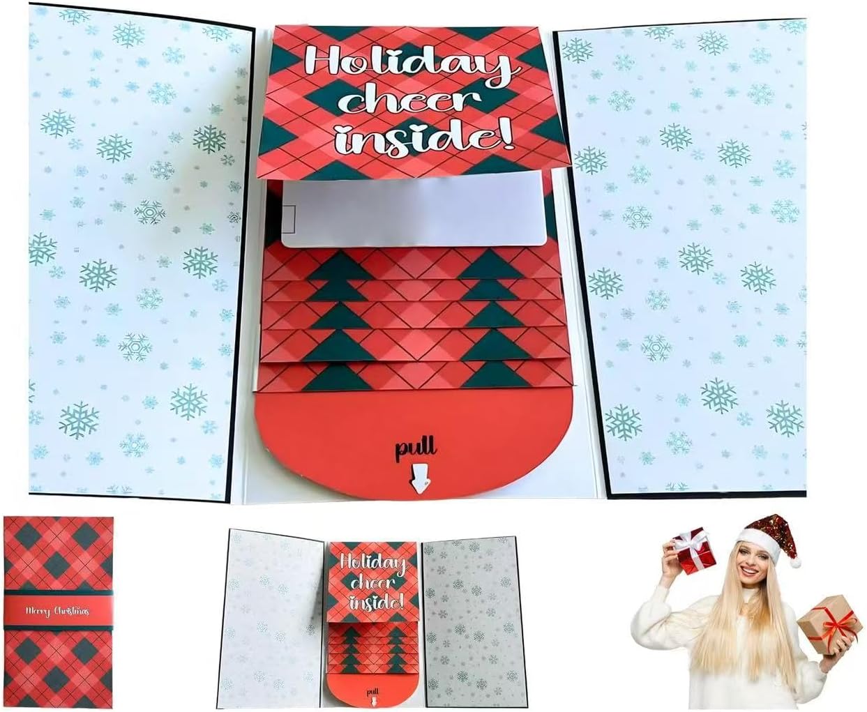 Amazon.com: Handmade Waterfall Christmas Gift Card Booklet - Handmade ...